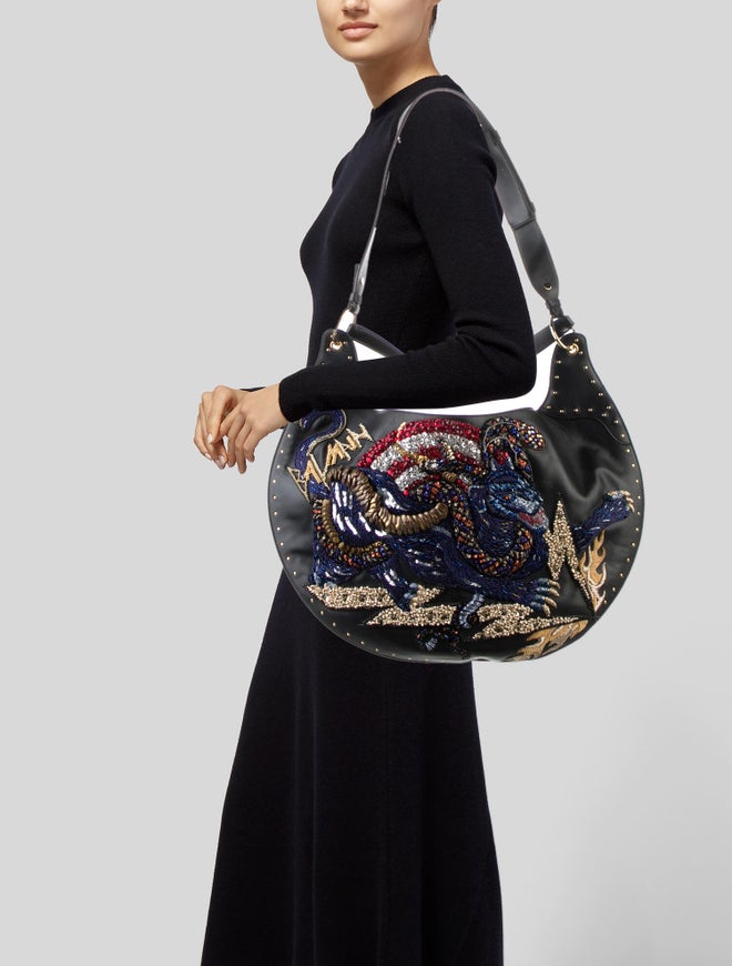 Balmain Large Crystal Embellished Tote Bag - Black Totes, Handbags ...
