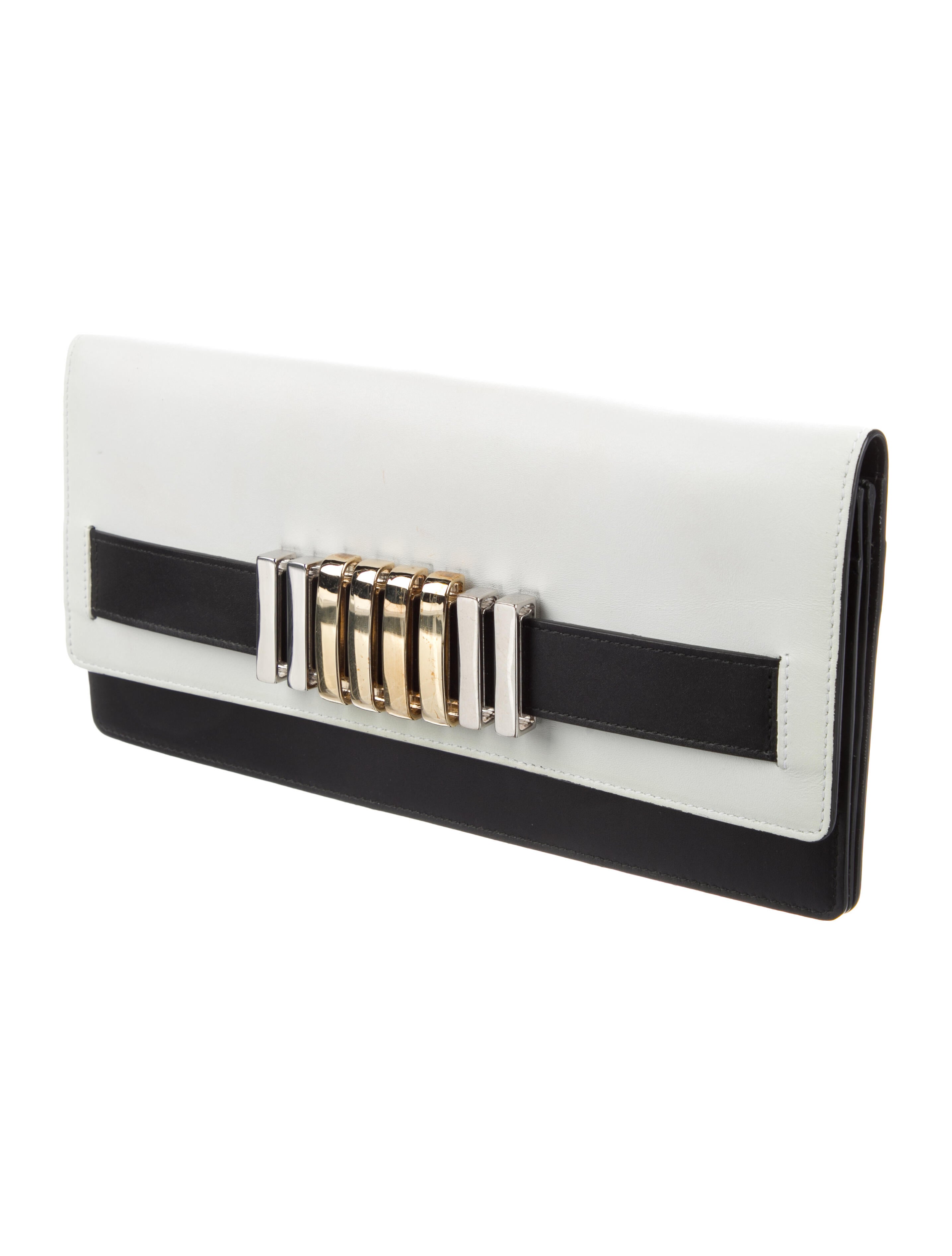 Balmain Leather Colorblock Pattern Continental Wallet - Black Wallets ...
