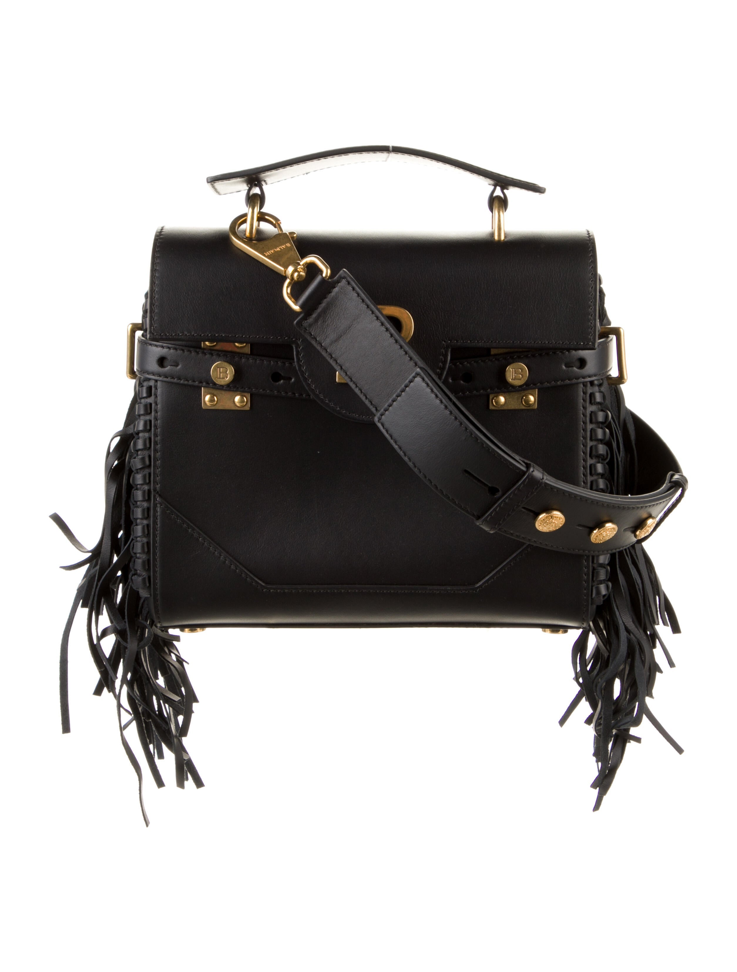 Balmain Leather Crossbody Bag - Black Crossbody Bags, Handbags ...