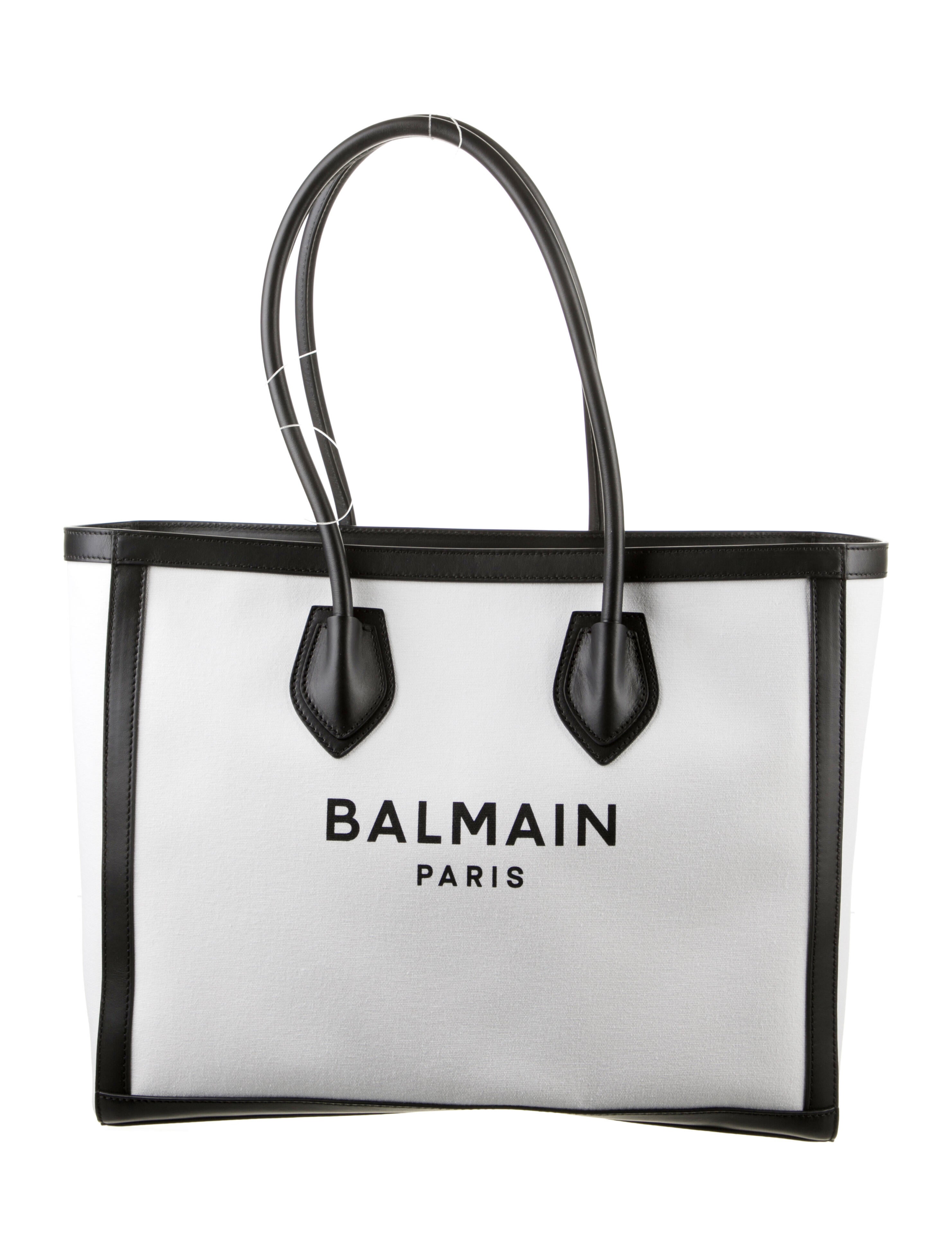 Balmain B-Army Logo Shopper Tote - White Totes, Handbags - BAM75024 ...