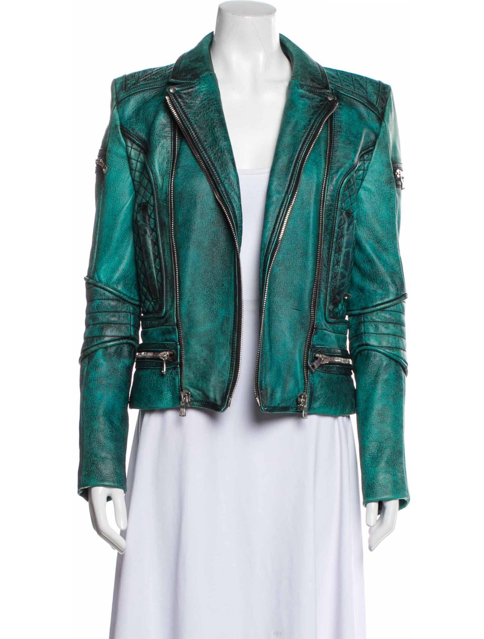 Balmain Biker Jacket - Blue Jackets, Clothing - BAM78124 | The RealReal