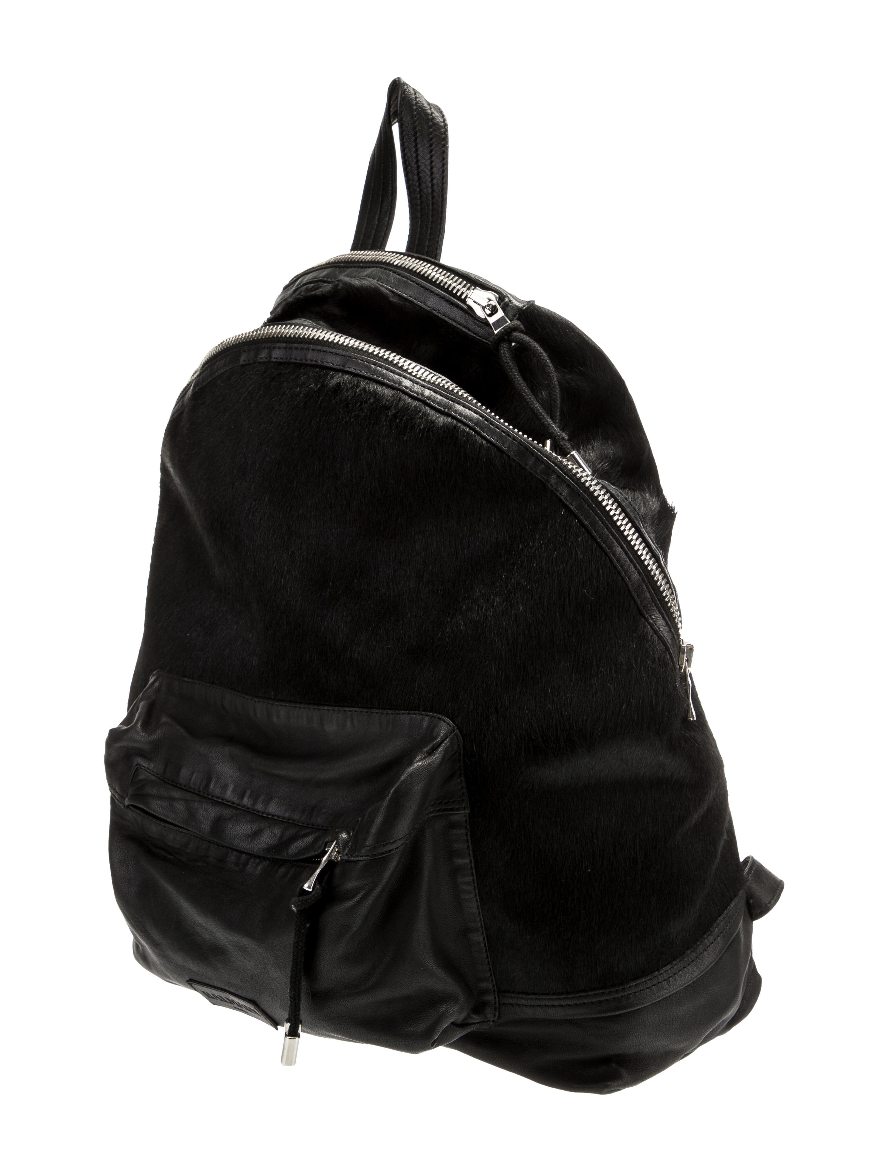 Balmain Ponyhair Leather-Trimmed Backpack - Black Backpacks, Bags ...