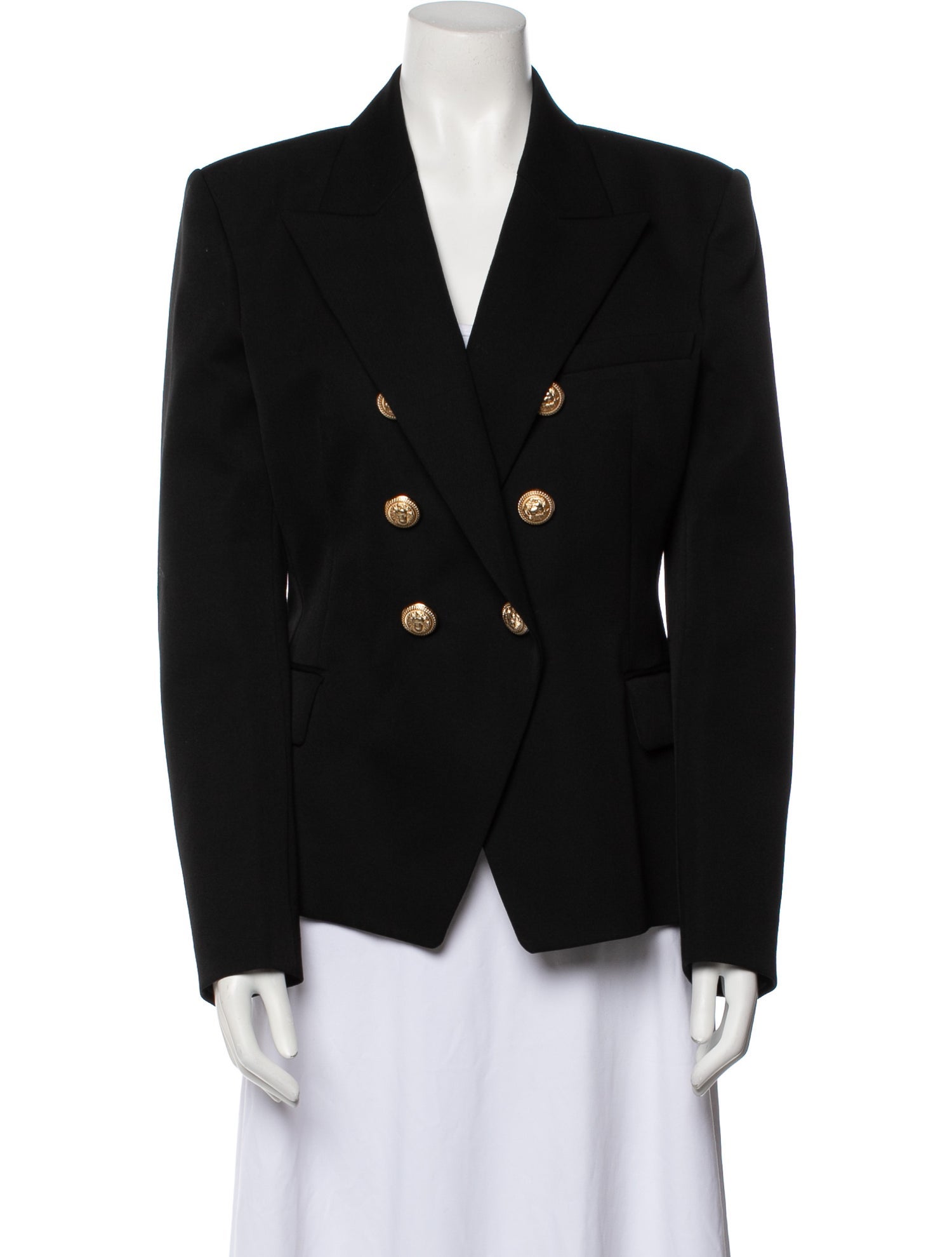 Balmain Virgin Wool Blazer - Black Jackets, Clothing - BAM79961 | The ...