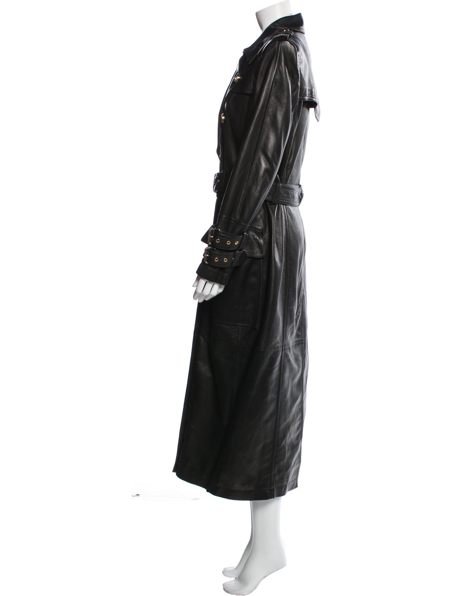 Balmain Lambskin Trench Coat - Black Coats, Clothing - BAM80920 | The ...