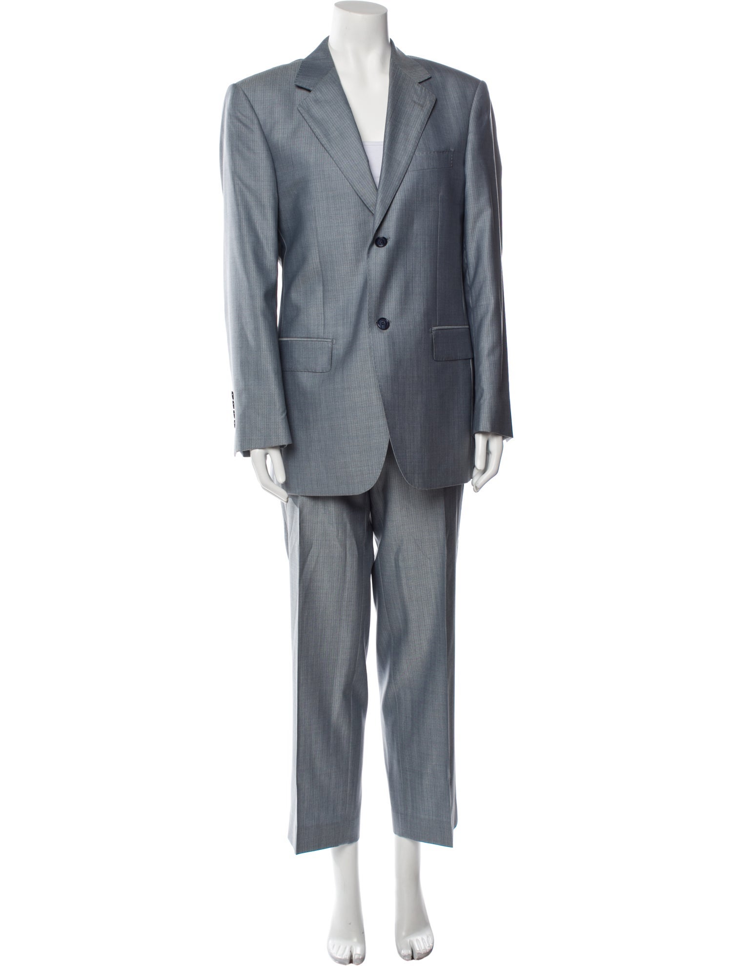 Balmain Two-Piece Suit - Grey, 11.25" Rise Suiting, Clothing - BAM83996 ...