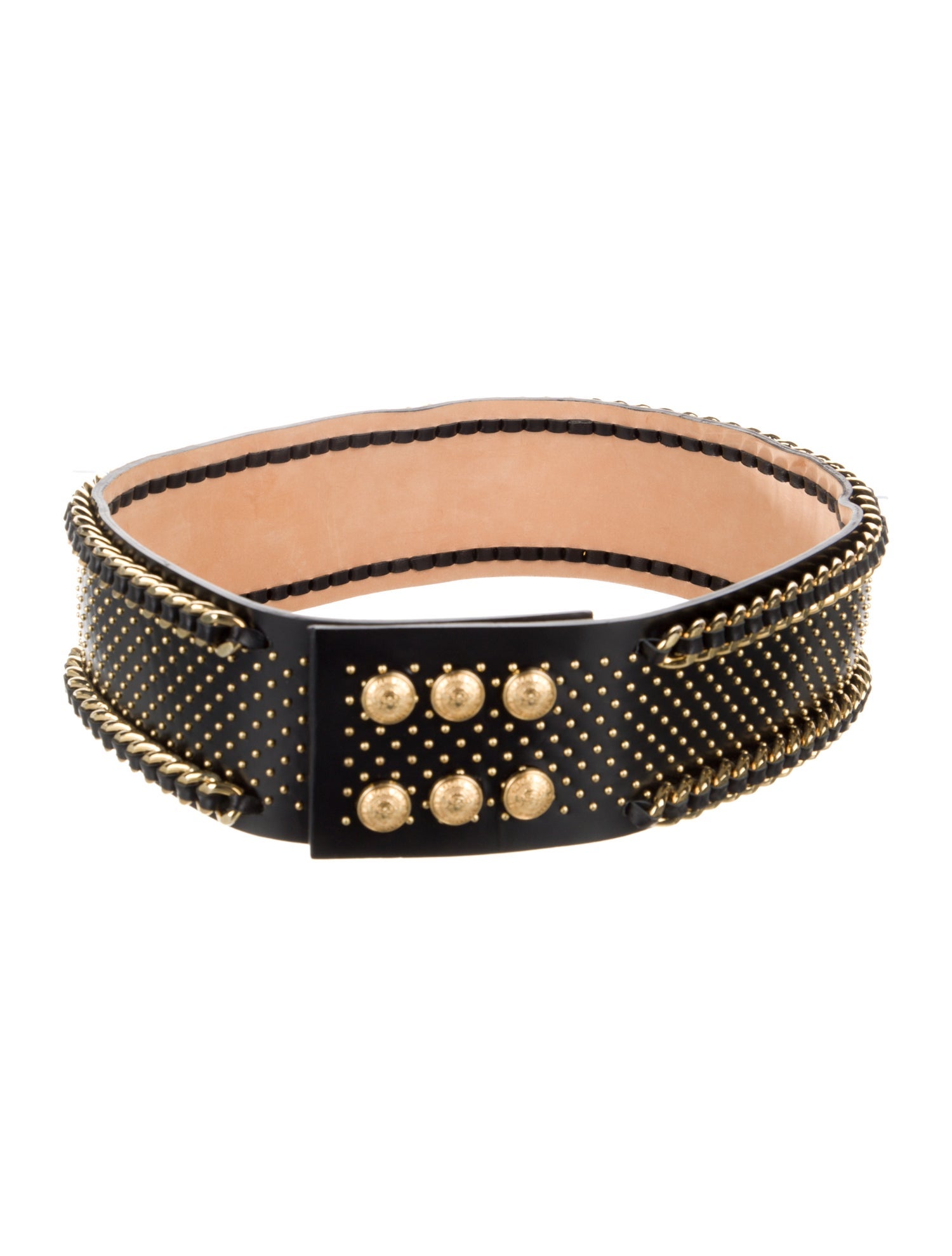 Balmain Wide Leather Waist Belt - Black Belts, Accessories - BAM84062 ...