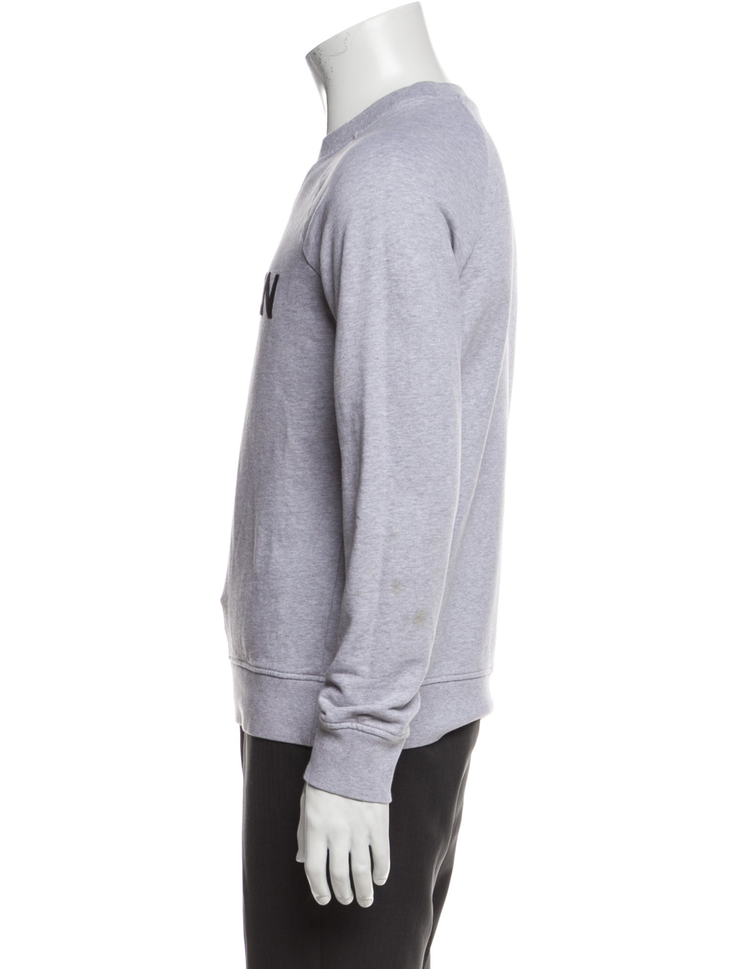 Valentino Graphic Print Crew Neck Pullover - Grey Sweaters, Clothing ...
