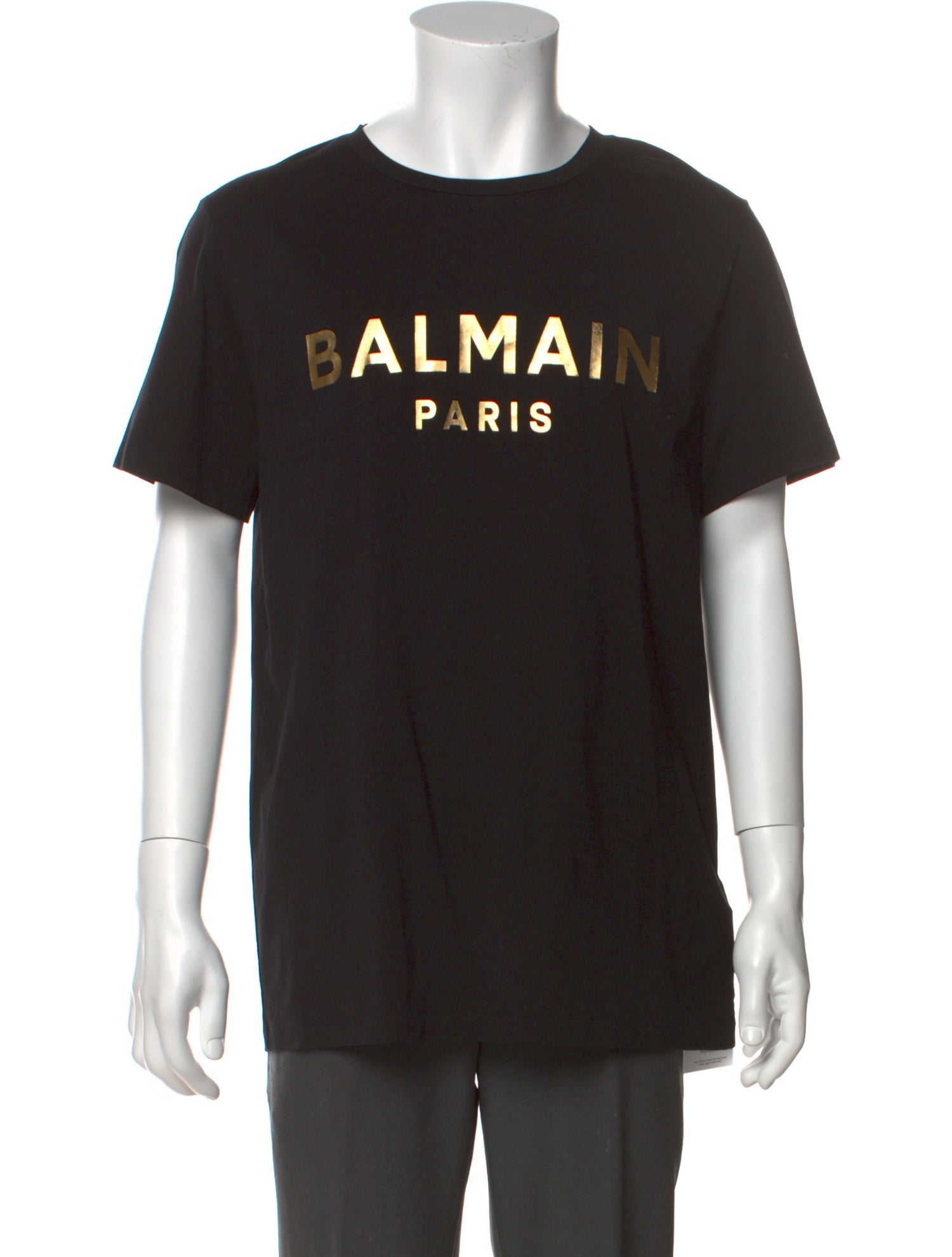 Balmain Graphic Print Crew Neck T-Shirt - Black T-Shirts, Clothing ...