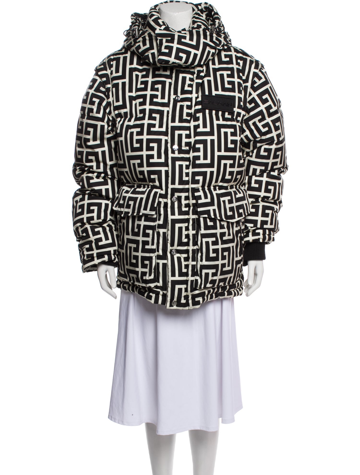 Balmain Printed Coat w/ Tags - Black Coats, Clothing - BAM86728 | The ...