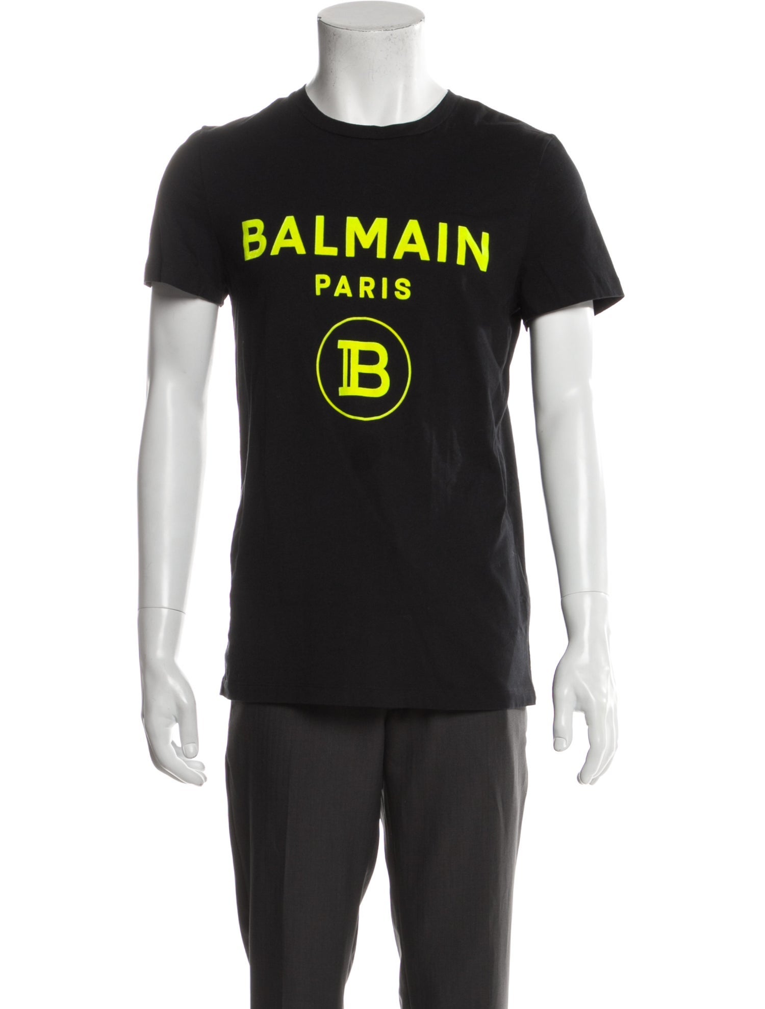 Balmain Graphic Print Crew Neck T-Shirt - Black T-Shirts, Clothing ...