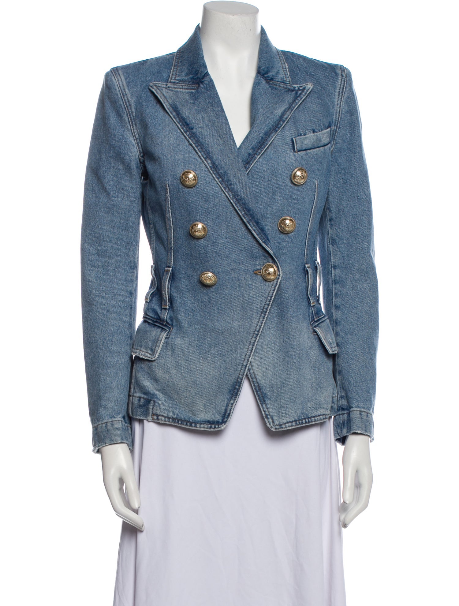 Balmain Denim Jacket w/ Tags - Blue Jackets, Clothing - BAM88641 | The ...