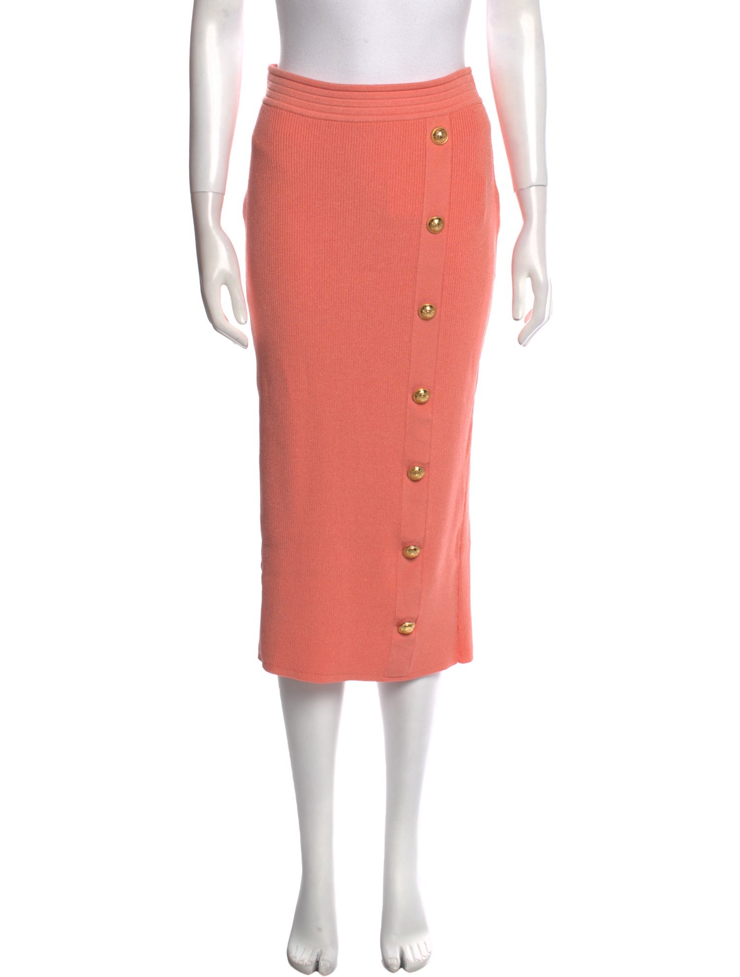 Balmain Midi Length Skirt w/ Tags - Pink Skirts, Clothing - BAM89156 ...