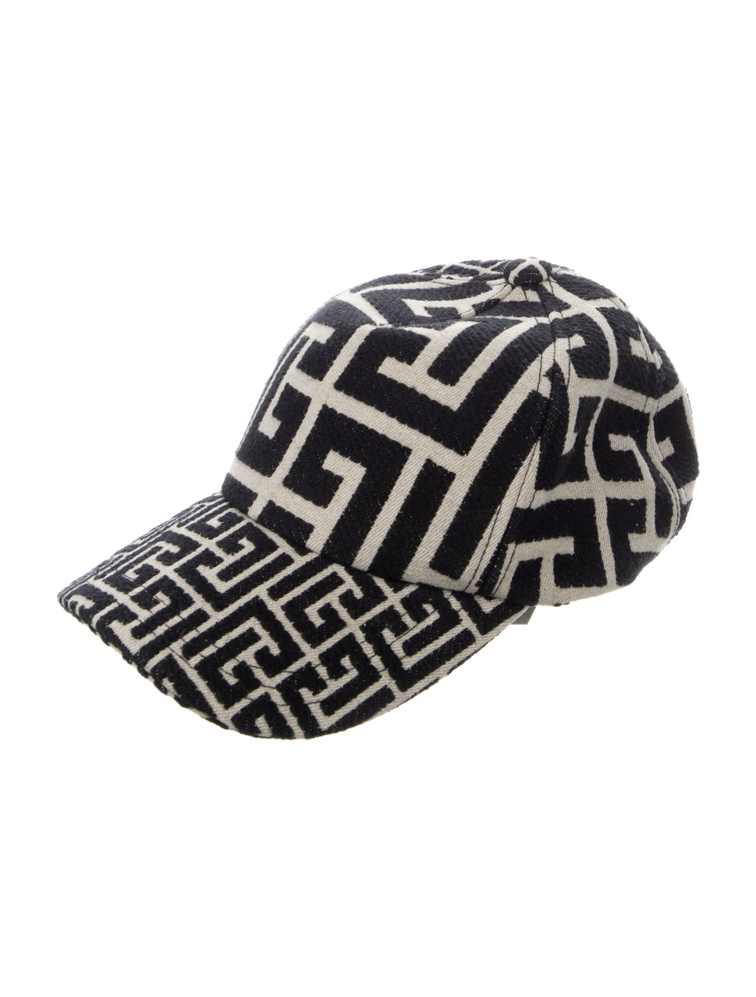 Balmain Monogrammed Jacquard Cap - Black Hats, Accessories - BAM89251 ...