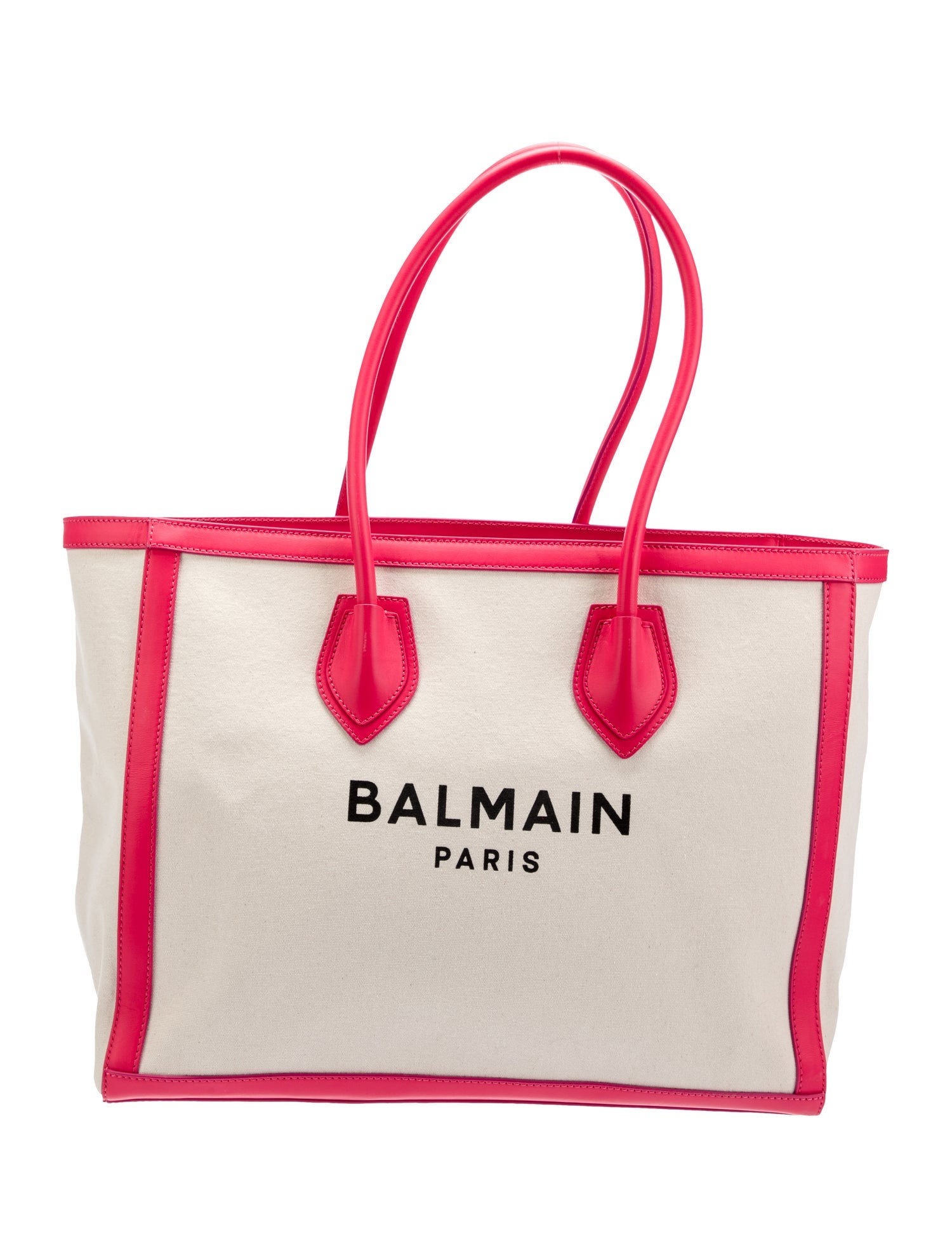 Balmain Canvas Tote - Neutrals Totes, Handbags - BAM89306 | The RealReal