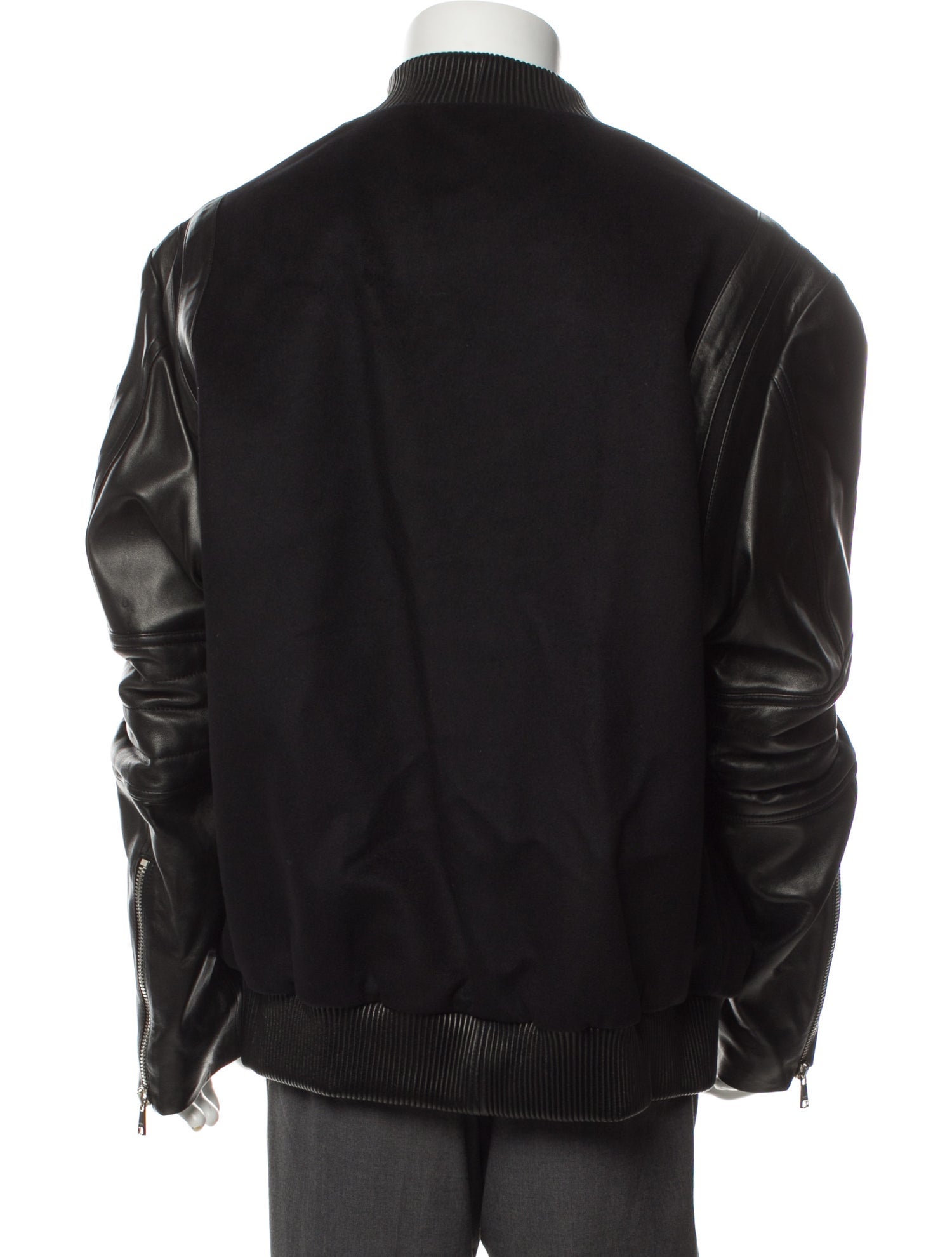 Balmain Graphic Print Varsity Jacket w/ Tags - Black Outerwear ...