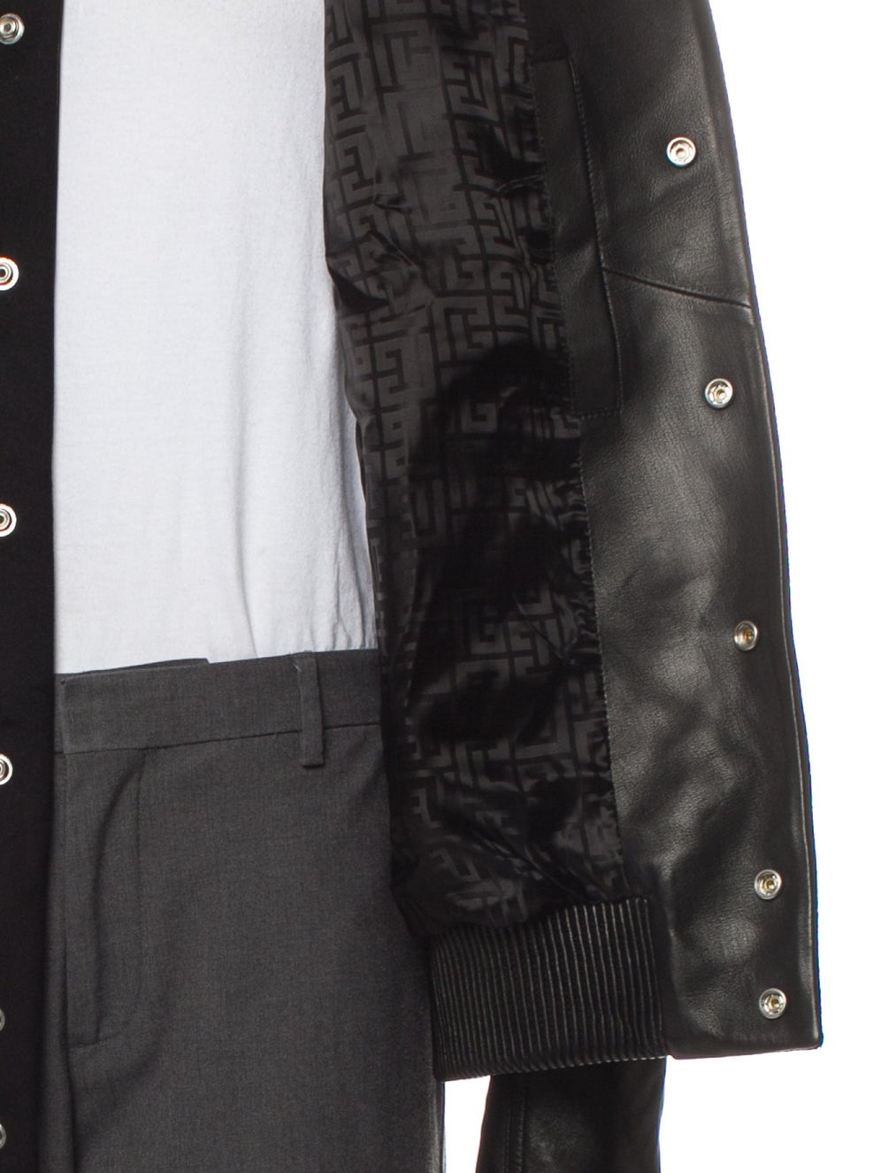 Balmain Graphic Print Varsity Jacket w/ Tags - Black Outerwear ...