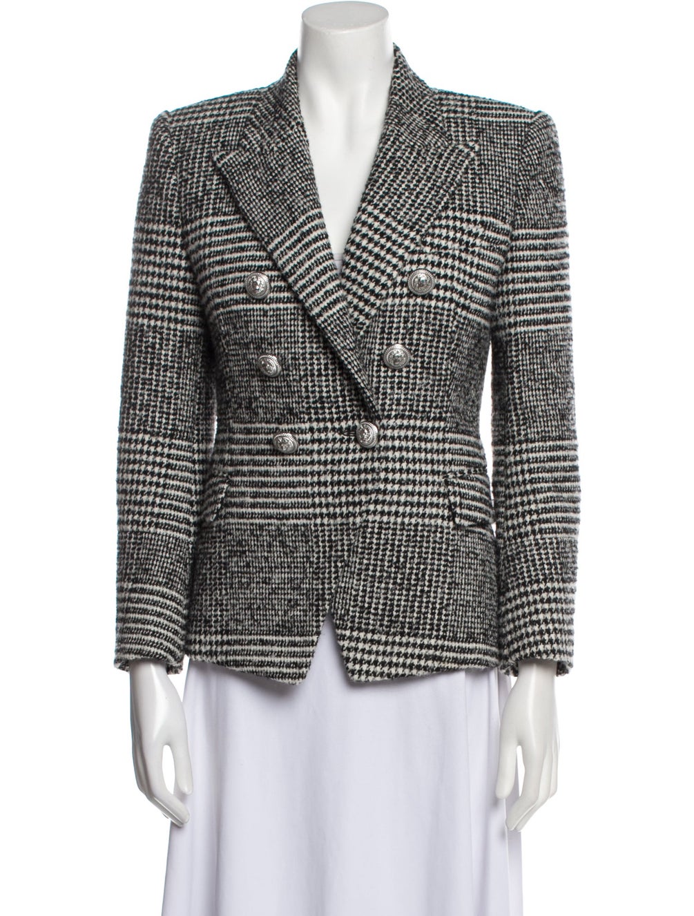Balmain Tweed Pattern Blazer - Black Jackets, Clothing - BAM90059 | The ...