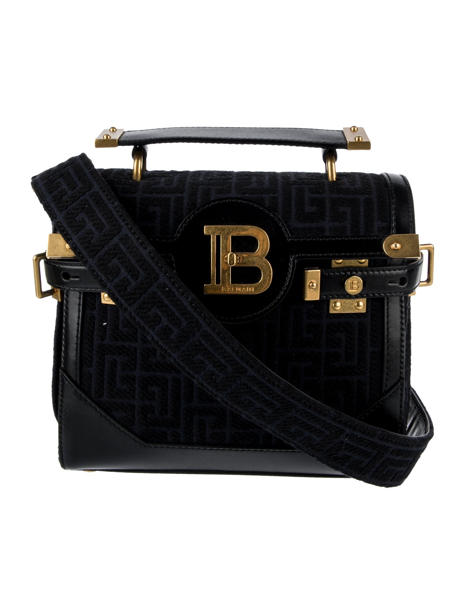 Balmain Patterned Handle Bag - Blue Handle Bags, Handbags - BAM91341 ...