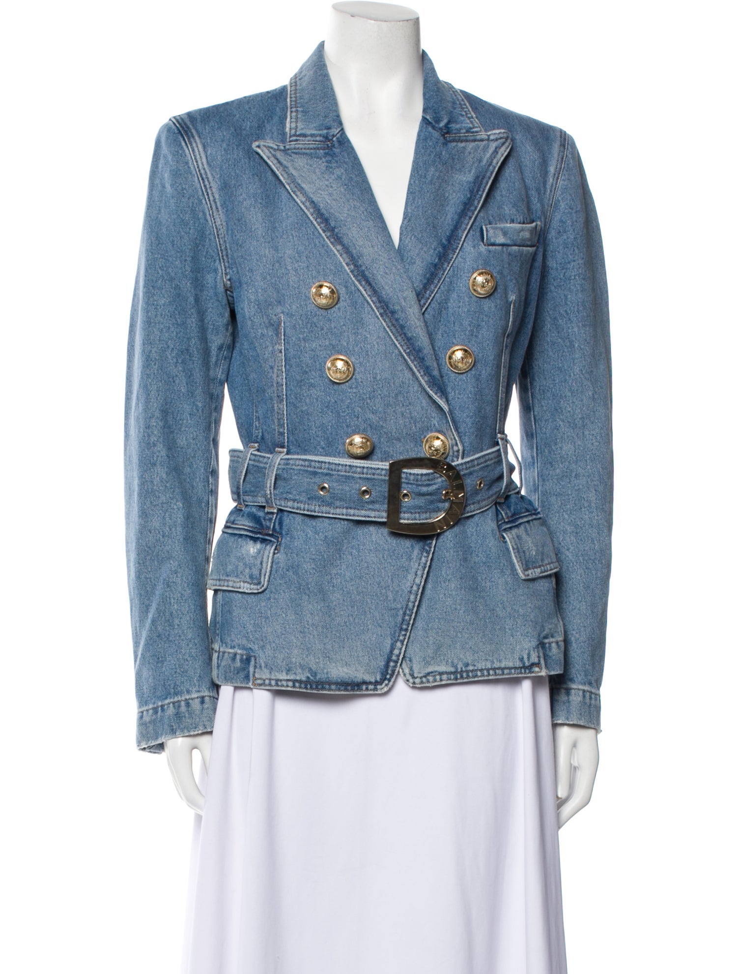 Balmain Denim Jacket - Blue Jackets, Clothing - BAM93772 | The RealReal