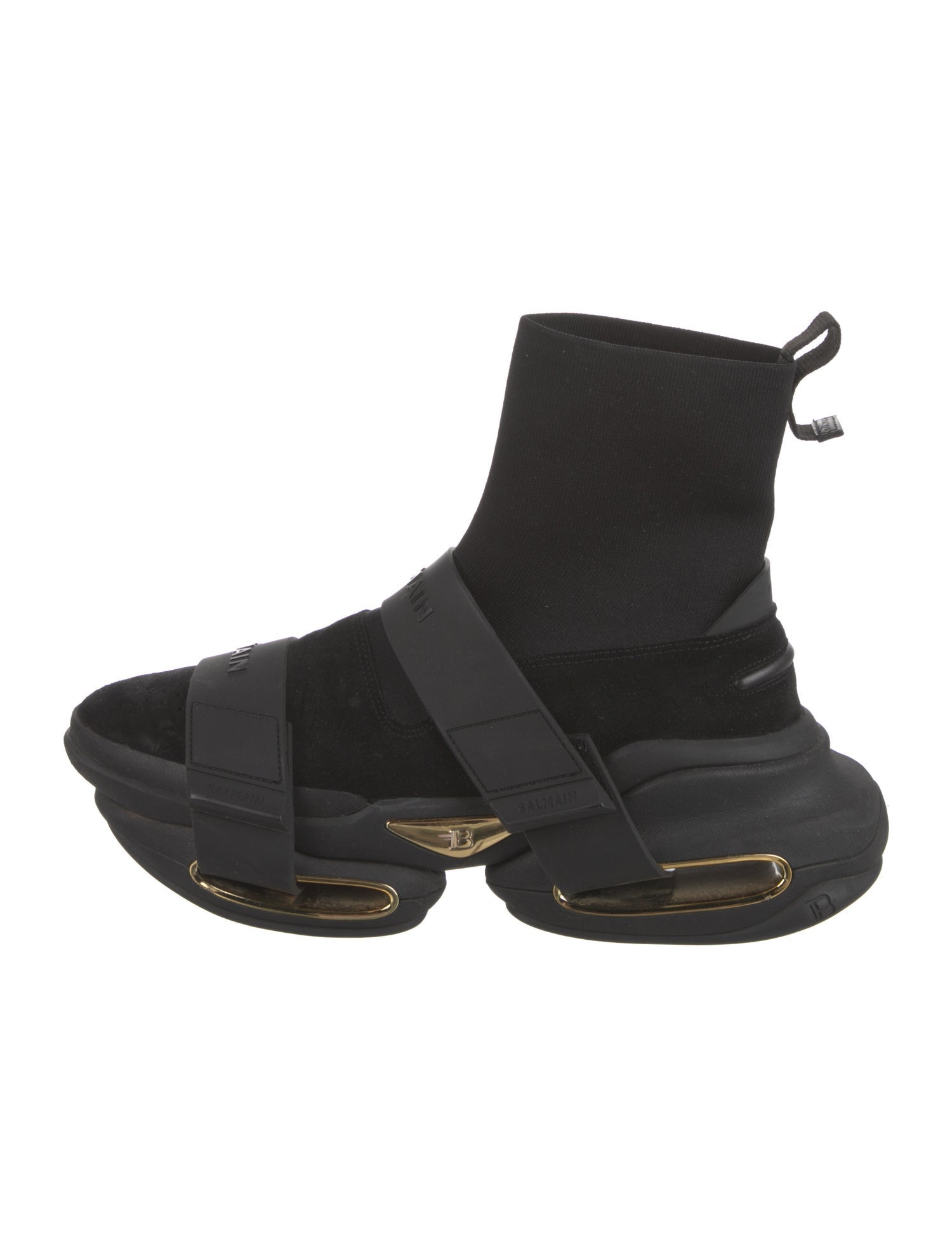 Balmain Suede Sock Sneakers - Black Sneakers, Shoes - BAM93801 | The ...
