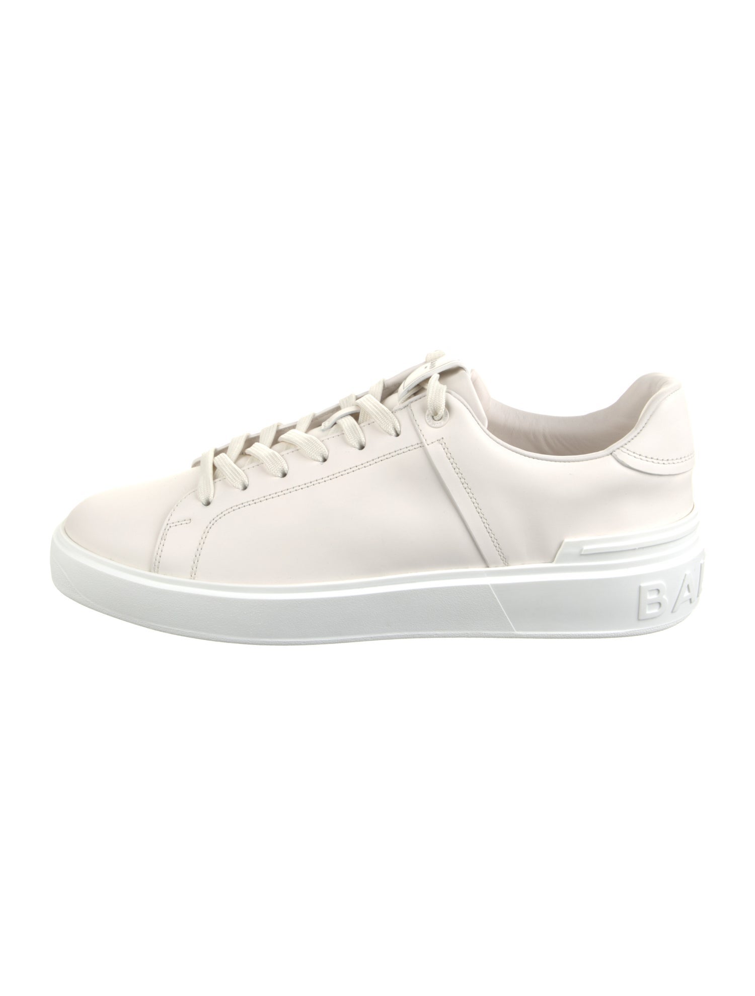 Balmain Leather Sneakers w/ Tags - Neutrals Sneakers, Shoes - BAM94576 ...