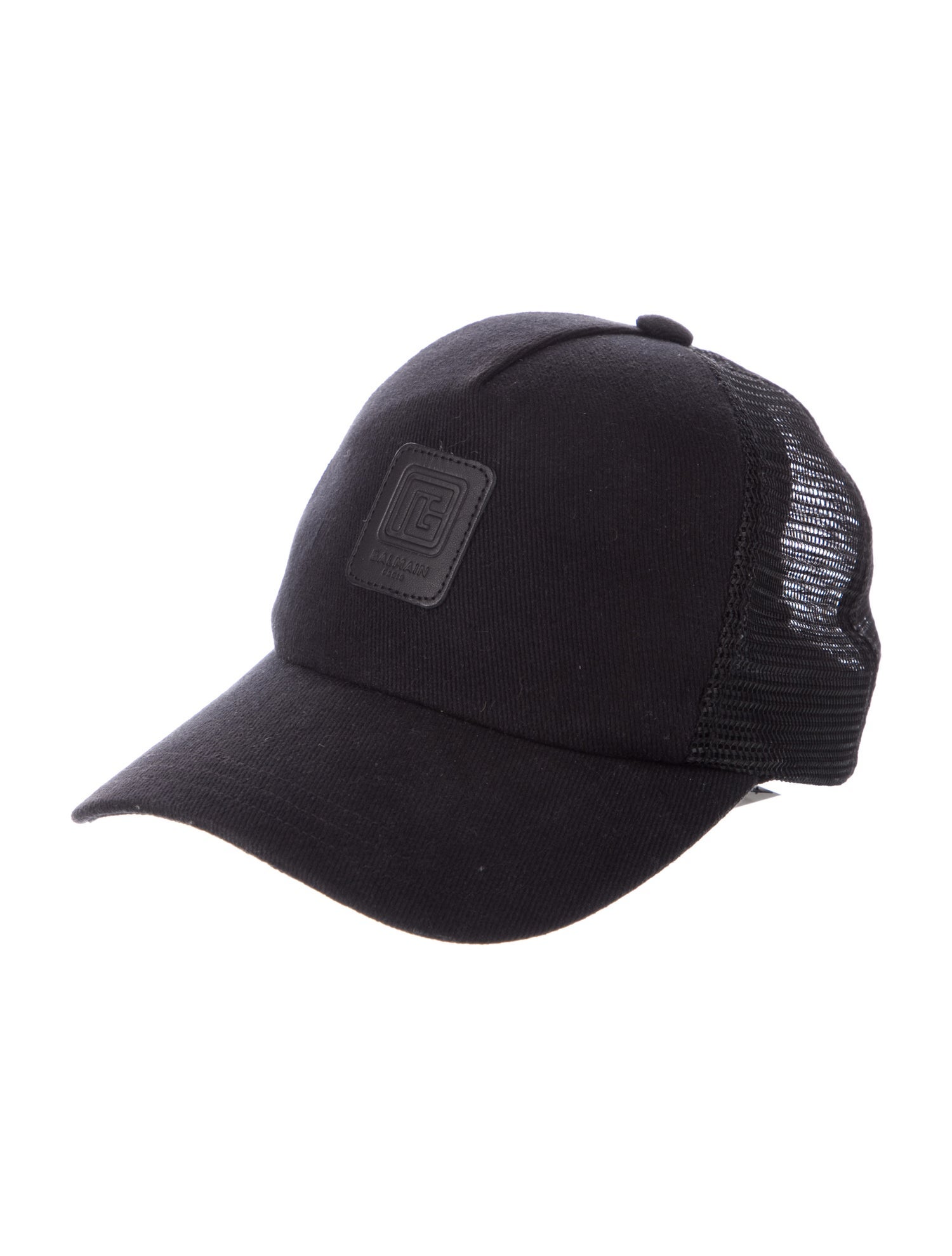 Balmain Solid Logo Trucker Hat - Black Hats, Accessories - BAM94750 | The RealReal