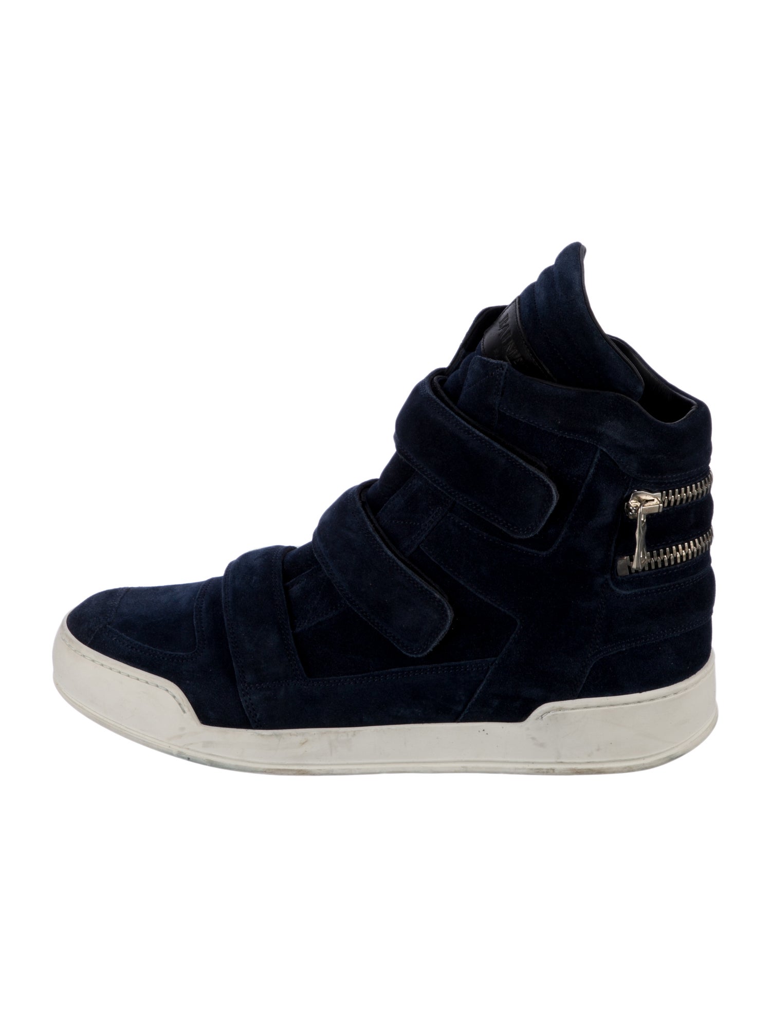 Balmain Suede Sneakers - Blue Sneakers, Shoes - BAM96468 | The RealReal