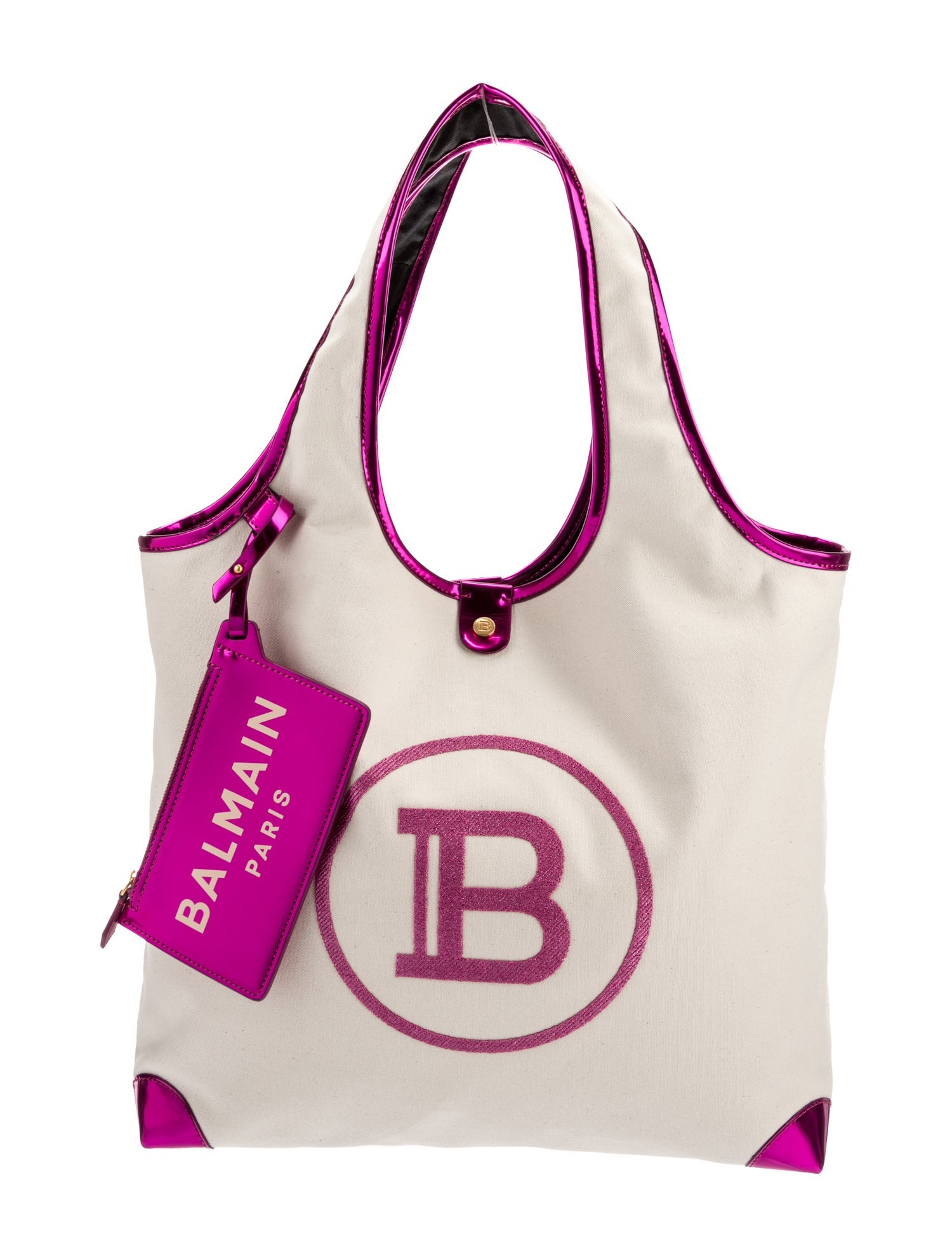 Balmain Canvas Hobo - Neutrals Totes, Handbags - BAM96523 | The RealReal