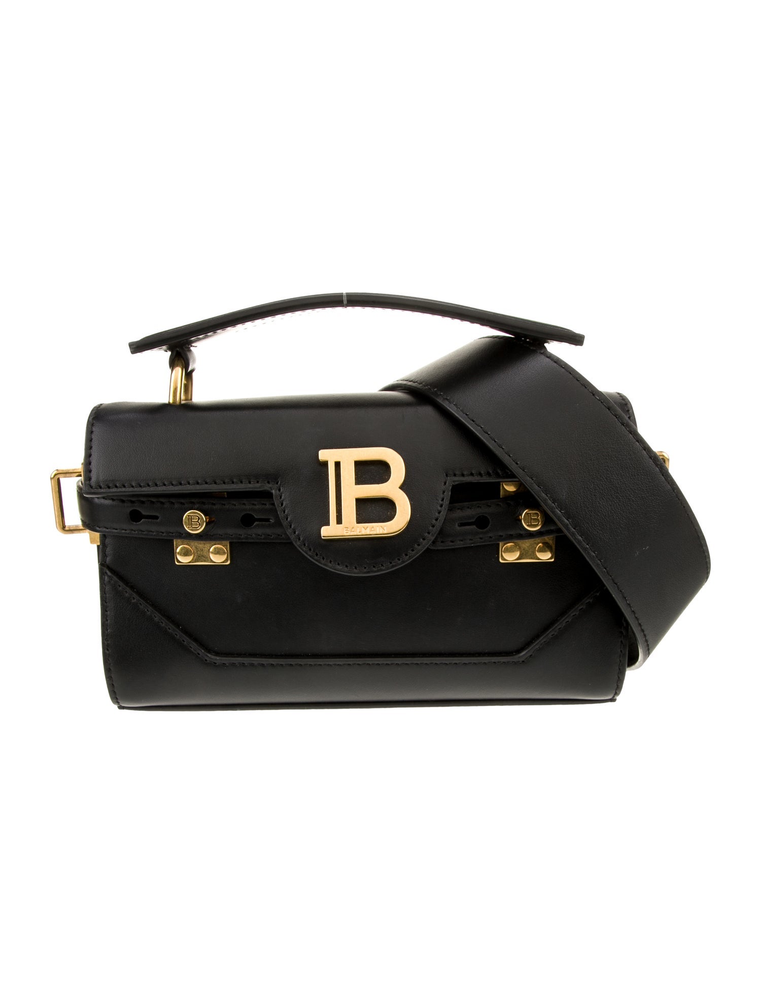 Balmain Leather Shoulder Bag - Brown Shoulder Bags, Handbags - BAM98287 ...