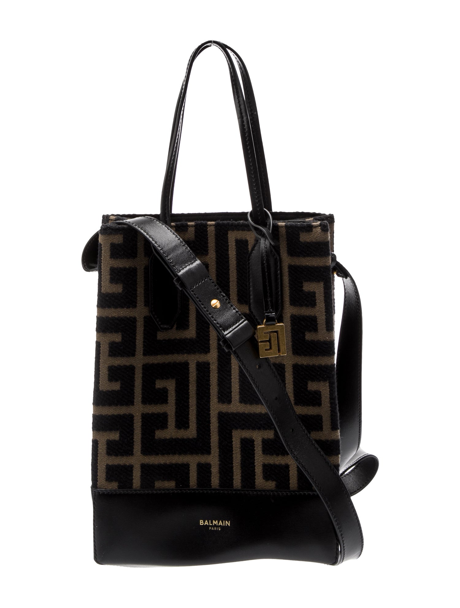 Balmain Canvas Bucket Bag - Black Crossbody Bags, Handbags - BAM99632 ...