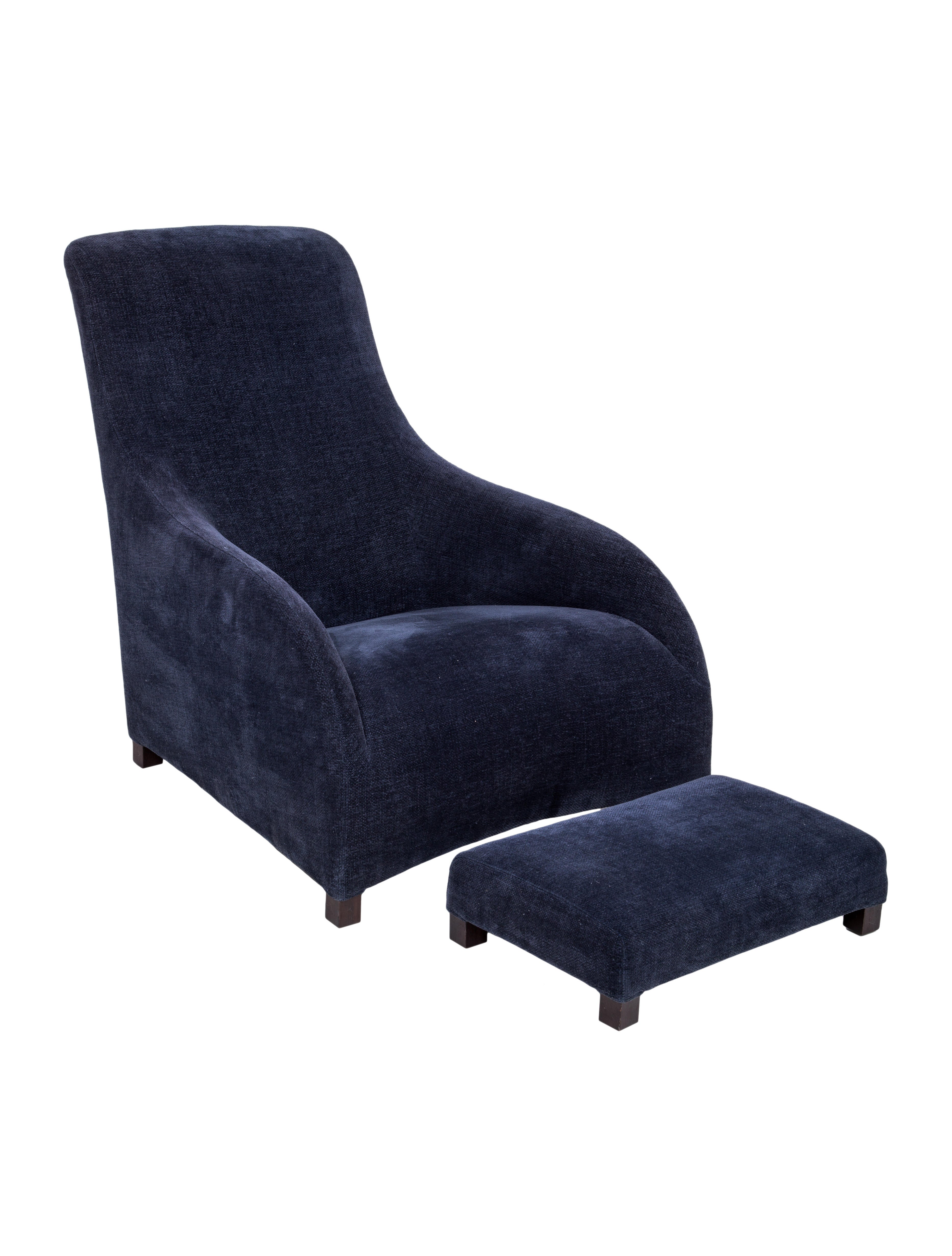 B&B Italia Kalos Chair & Ottoman - Blue Seating, Furniture - BBI20079 ...