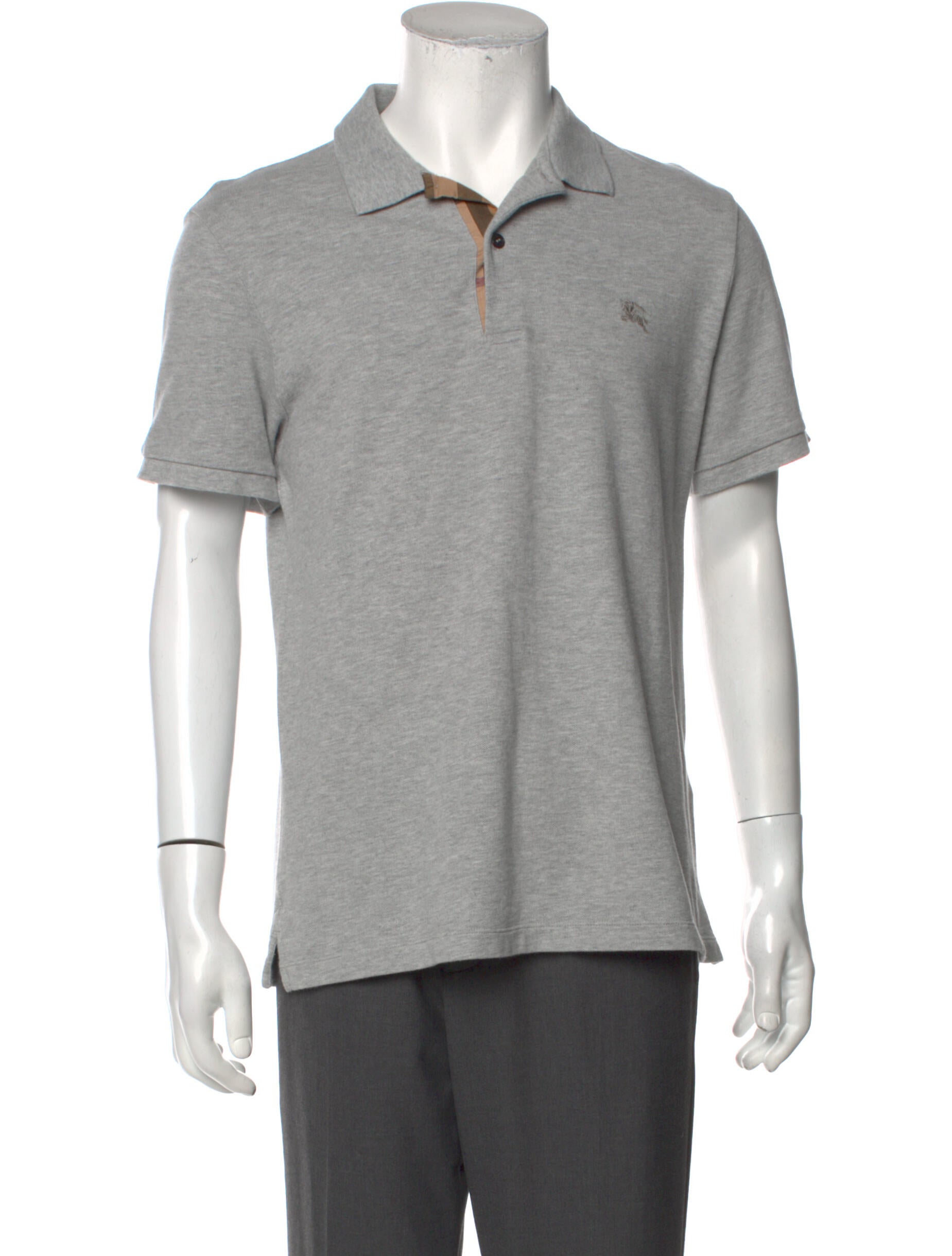 Burberry Brit Crew Neck Short Sleeve Polo Shirt - Grey Polos, Clothing ...