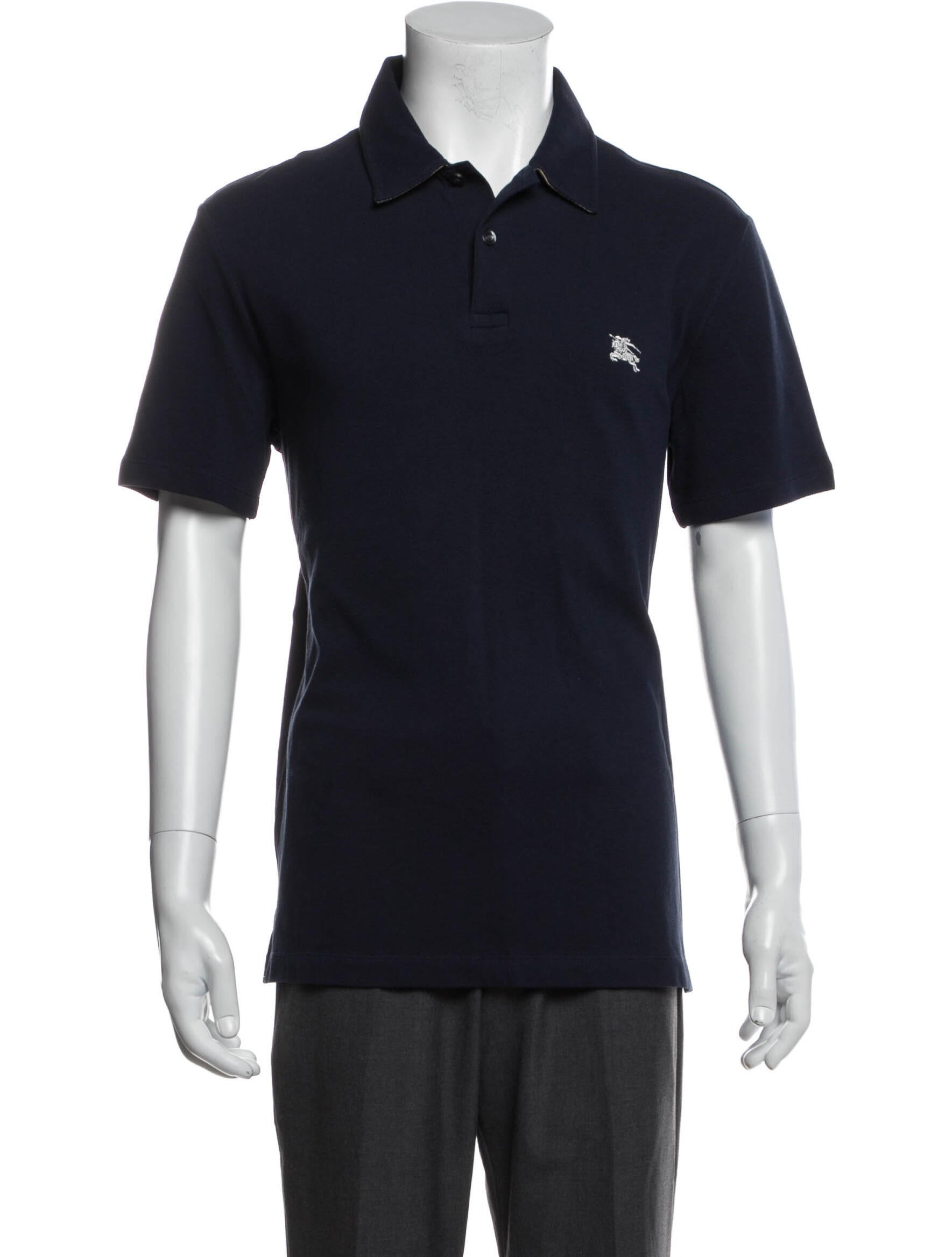 Burberry Brit Collar Short Sleeve Polo Shirt - Blue Polos, Clothing ...