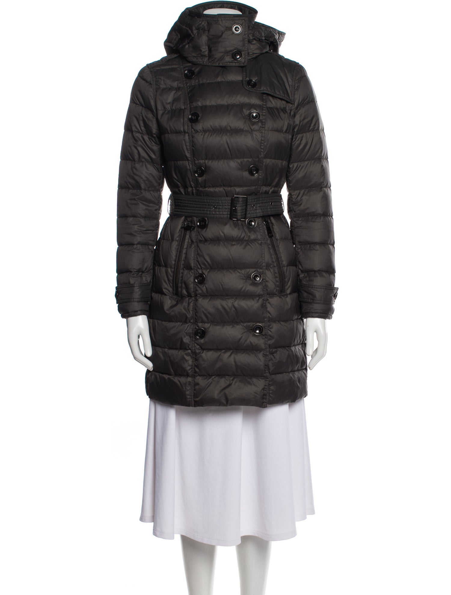 Burberry Brit Down Coat - Grey Coats, Clothing - BBR93475 | The RealReal