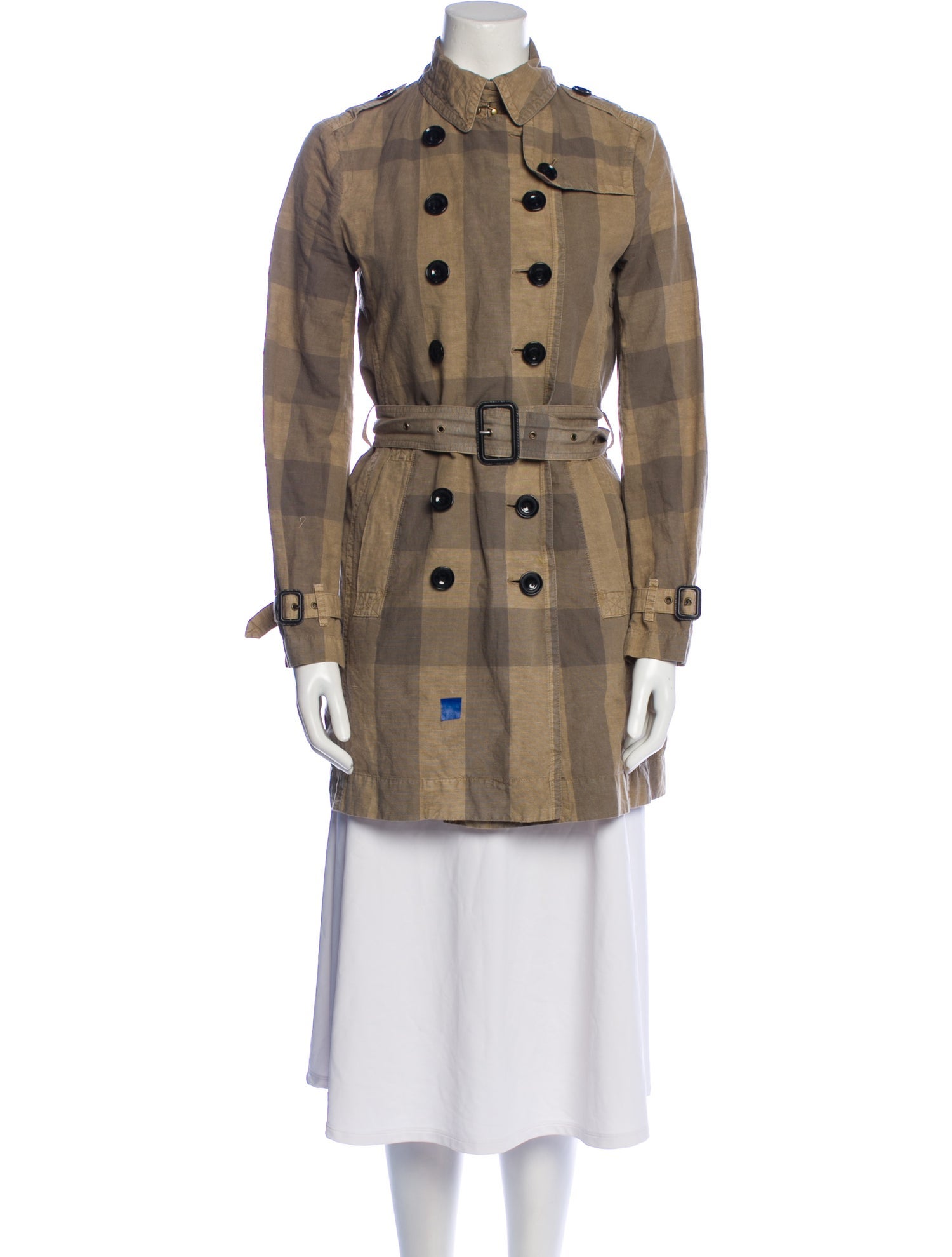 Burberry Prorsum Colorblock Pattern Trench Coat - Neutrals Coats, Clothing - BUF39792 | The RealReal