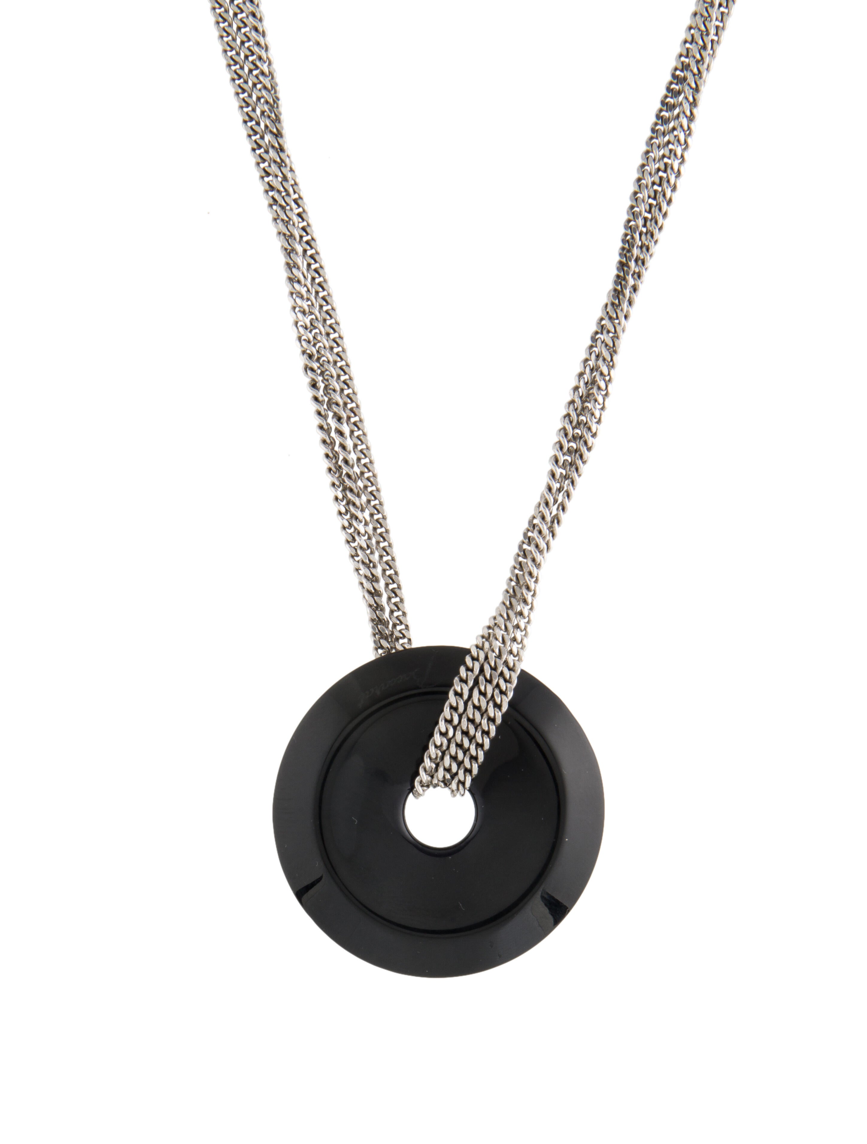 Baccarat Crystal Circle Pendant Necklace - Sterling Silver Pendant ...