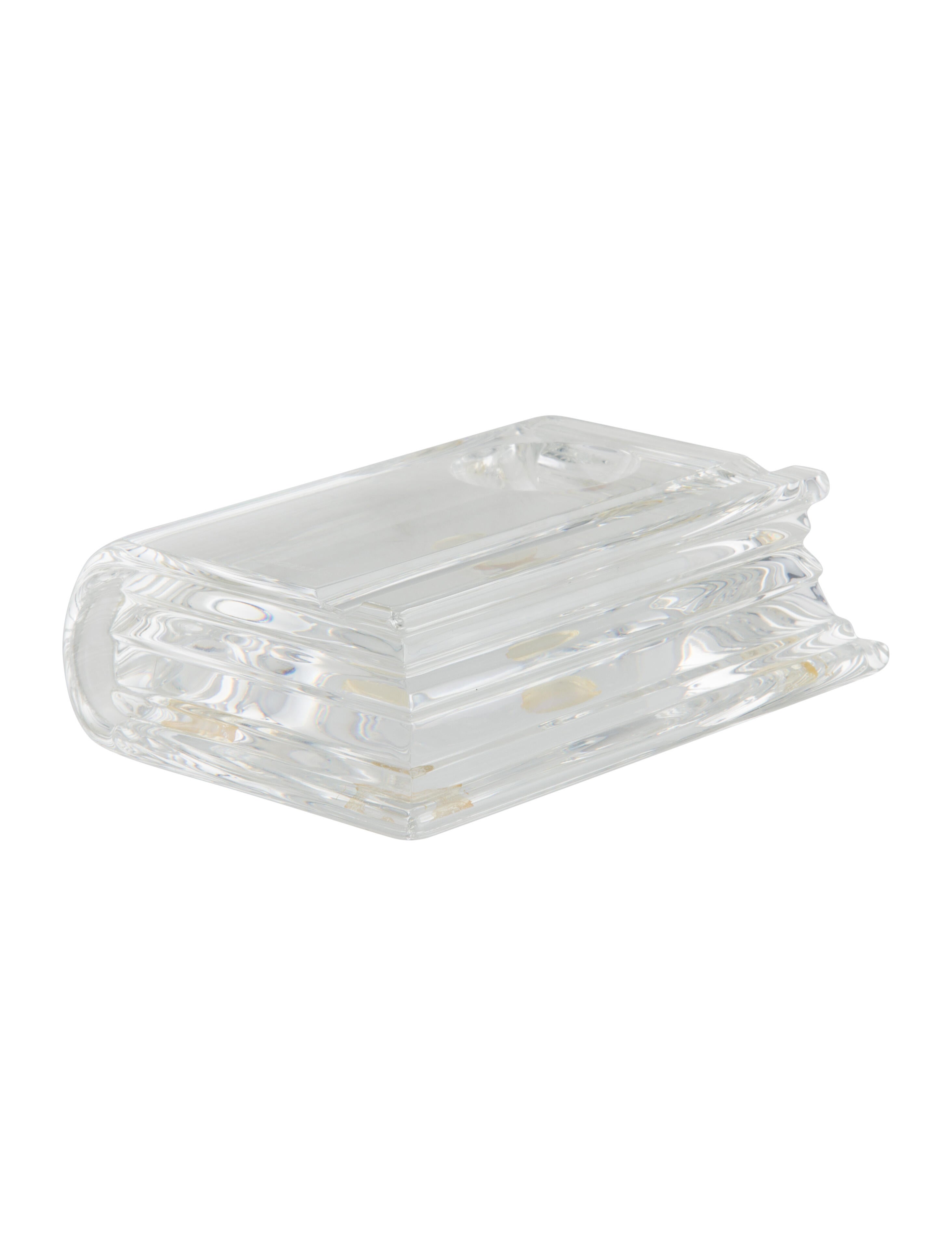 Baccarat Crystal Book Paperweight - Clear Decorative Accents, Decor ...