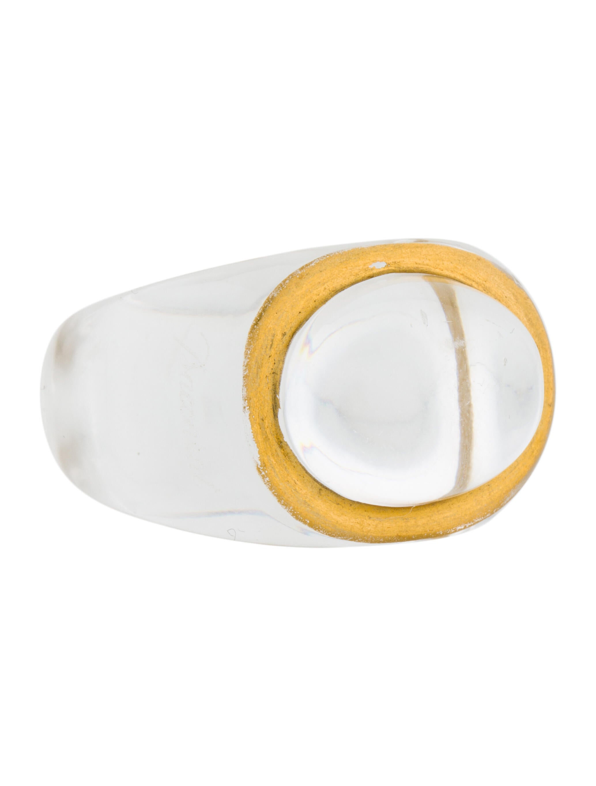 Baccarat Crystal Médicis Dome Cocktail Ring - Gold Cocktail Ring, Rings ...