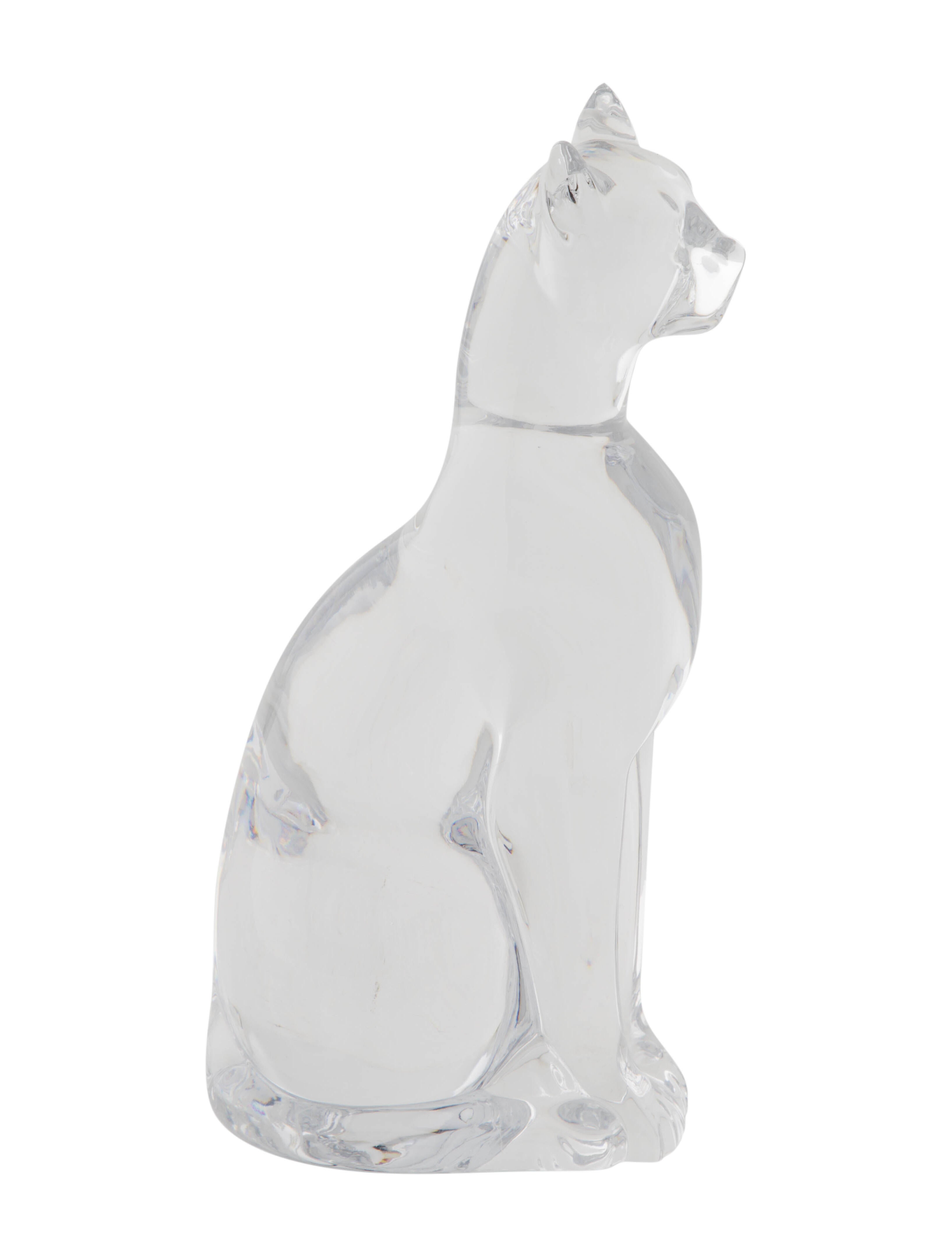 Baccarat Crystal Panther Figurine - Clear Decorative Accents, Decor ...