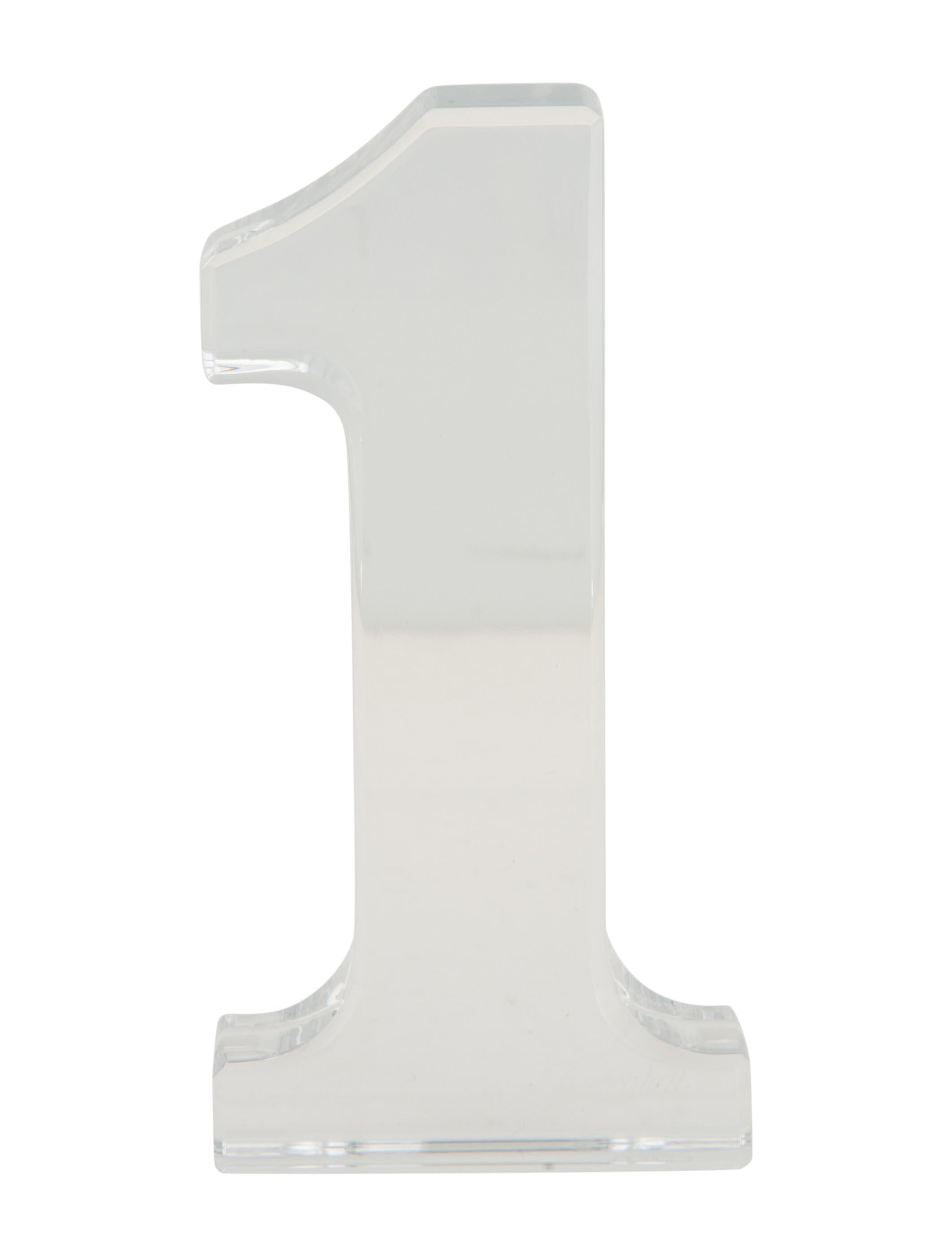Baccarat Crystal Number One Figurine - Clear Decorative Accents, Decor ...