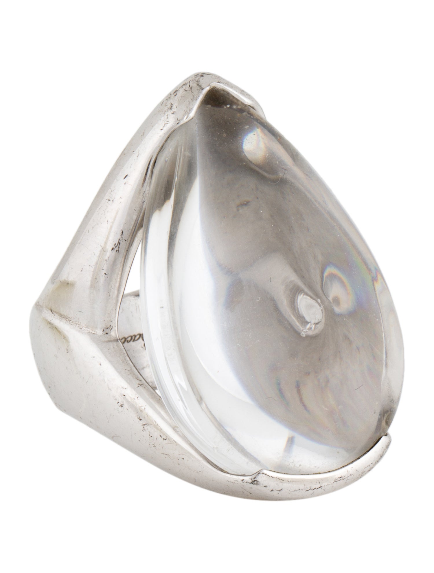 Baccarat Crystal Psydelic Cocktail Ring - Silver-Tone Metal Cocktail ...