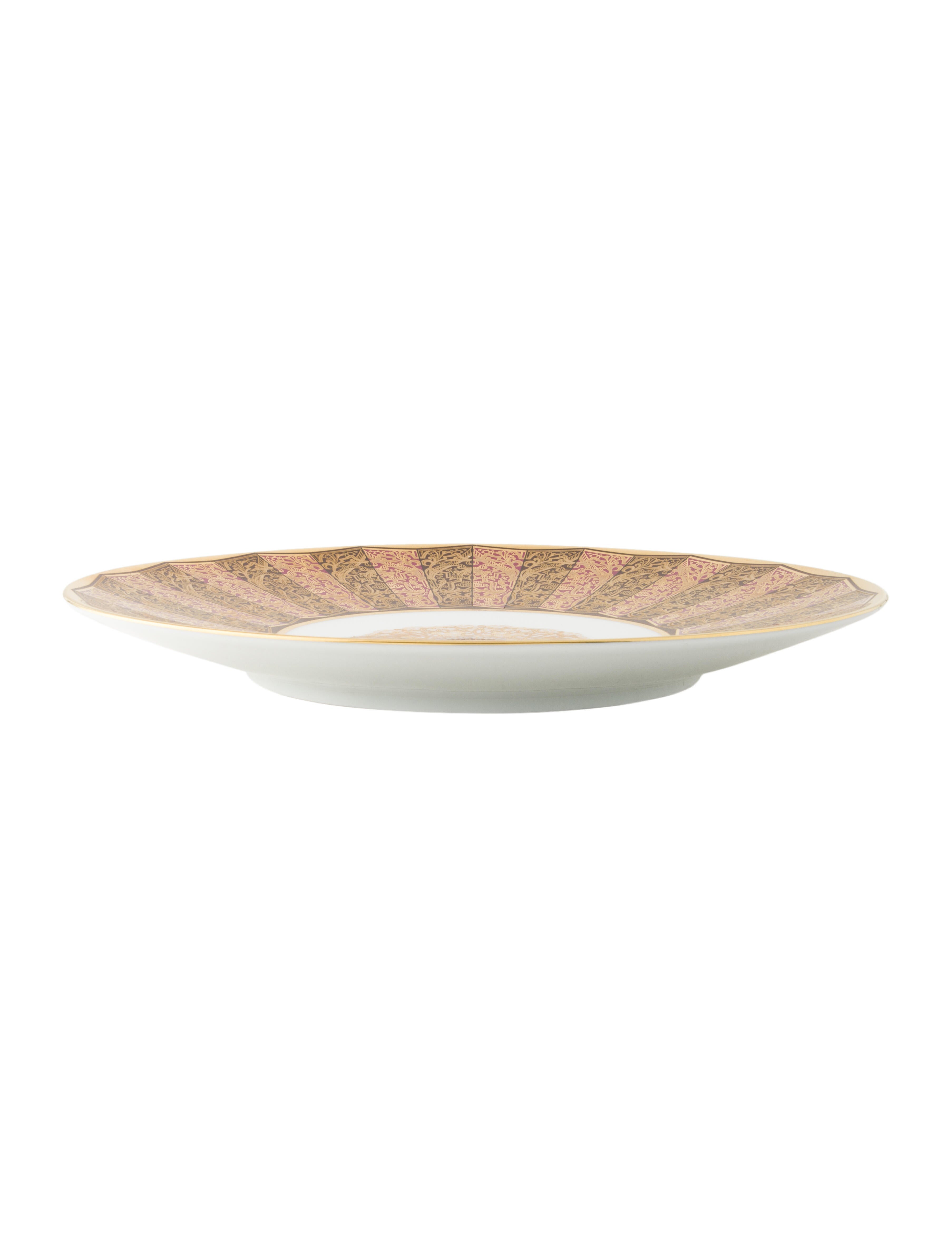 Bernardaud Set of 18 Eventail Coupe Salad Plates - Brown, 18 pieces ...