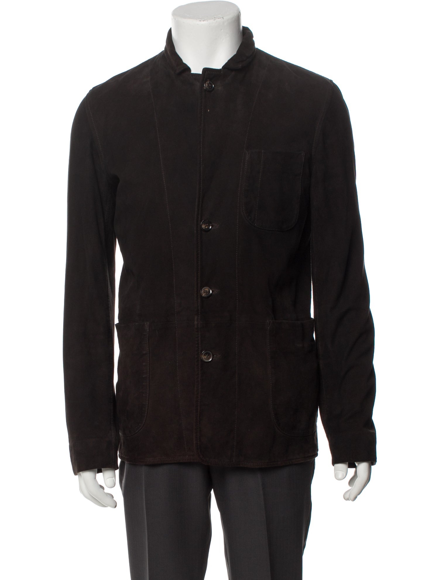 Billy Reid Suede Utility Jacket - Brown Outerwear, Clothing - BDR27730 ...