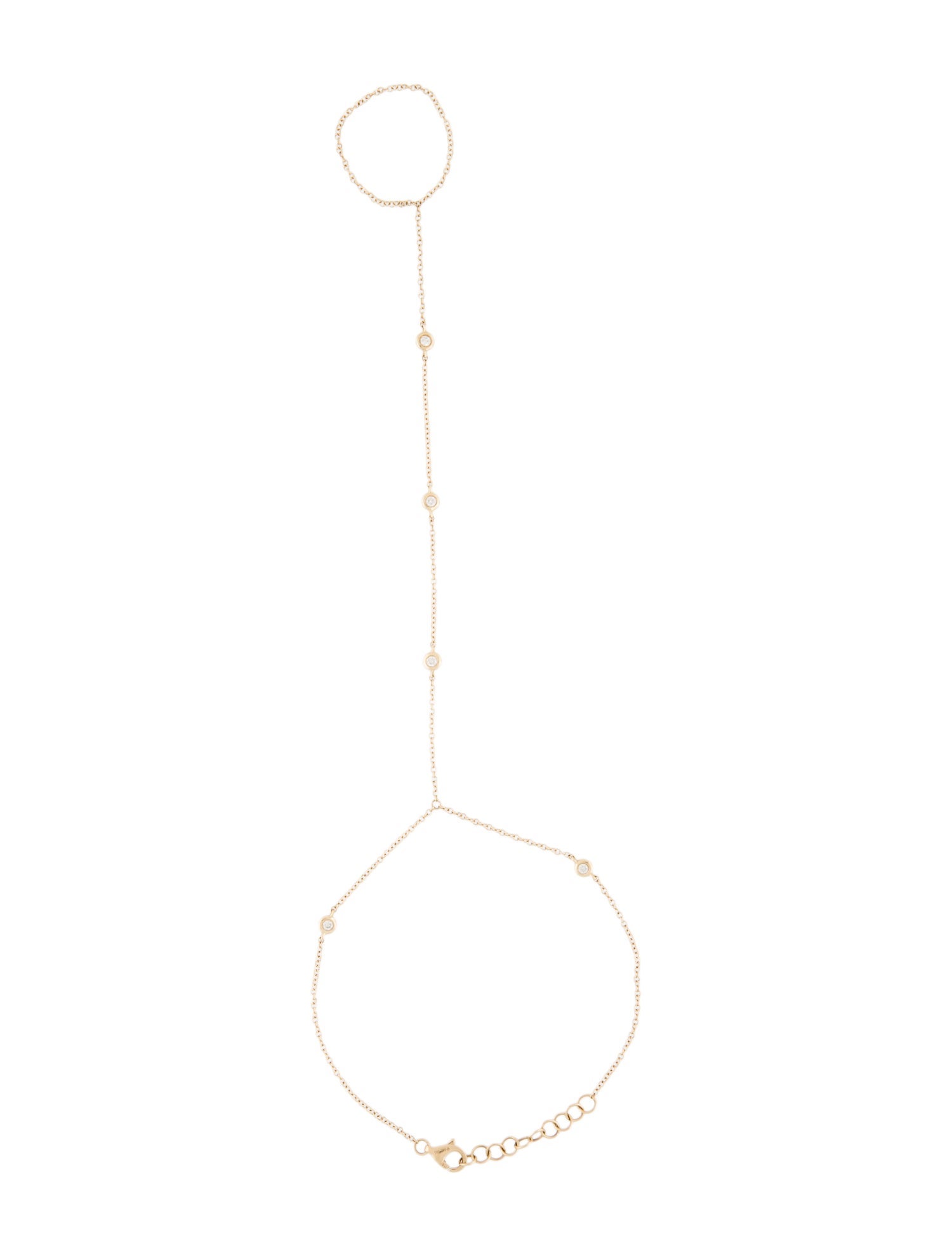 Body Jewelry 14K Diamond Hand Chain - 14K Yellow Gold Hand Chain, Body ...