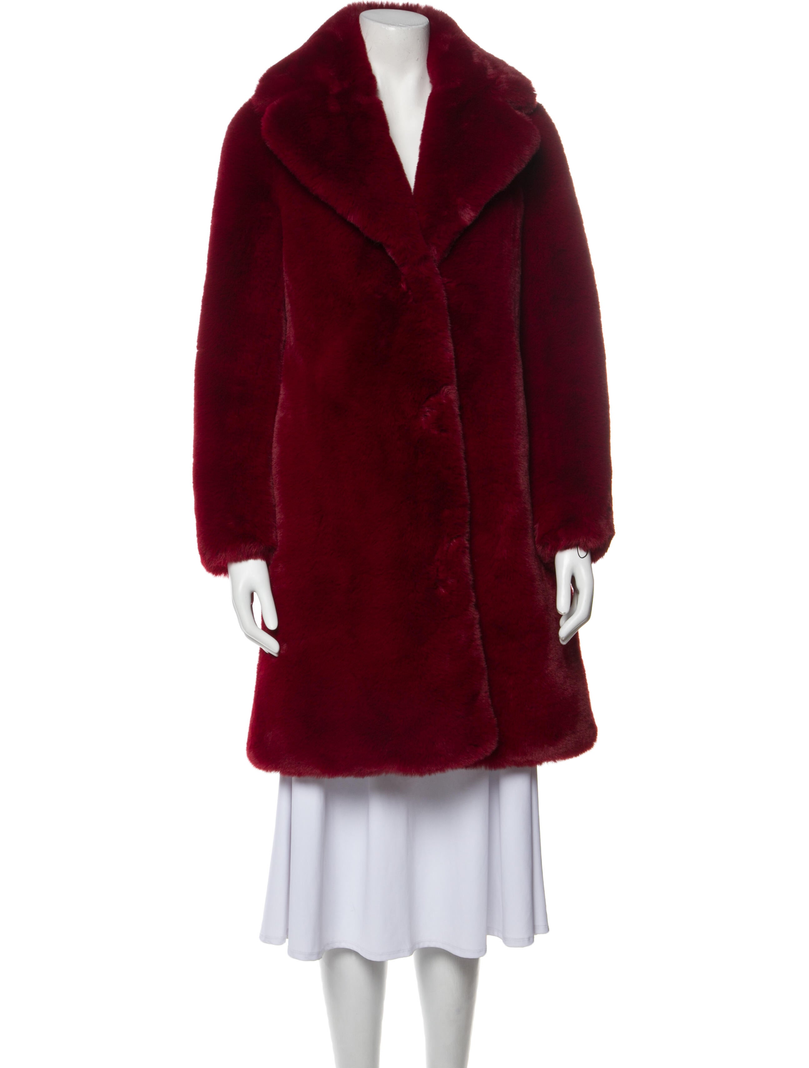 Belle Fare Faux Fur Coat w/ Tags - Red Coats, Clothing - BELLF20972 ...