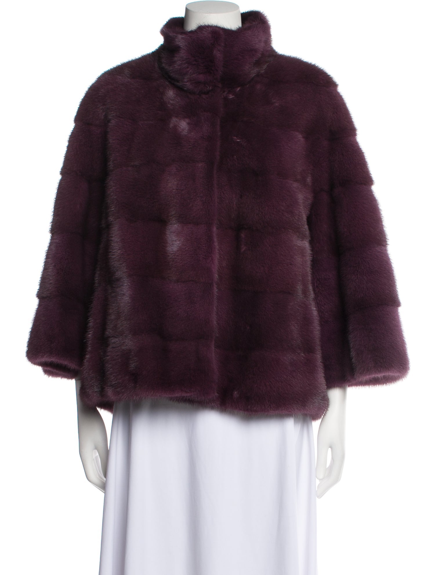 Belle Fare Mink Fur Jacket - Purple Jackets, Clothing - BELLF21320 ...