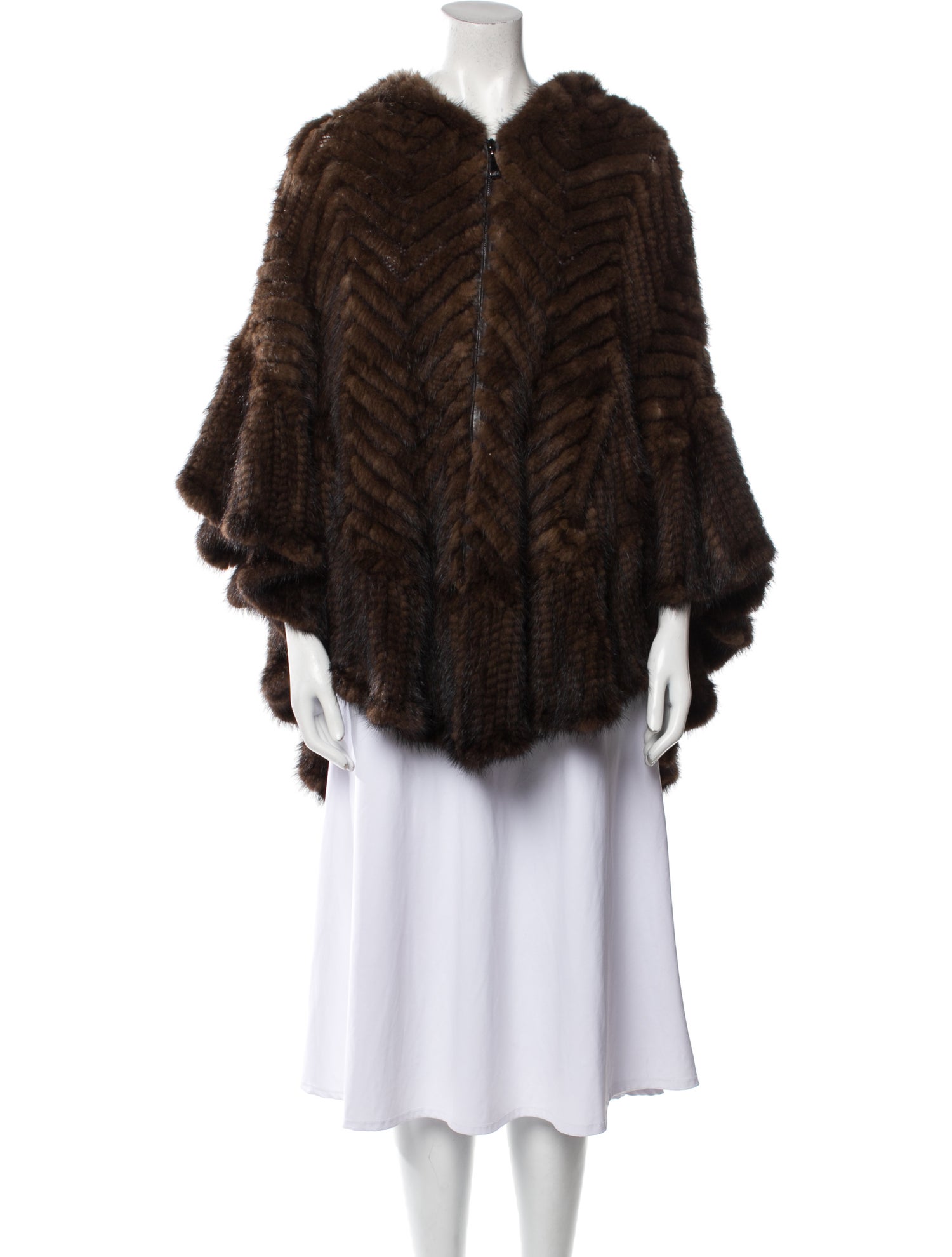 Belle Fare Mink Fur Coat - Brown Coats, Clothing - BELLF21436 | The ...