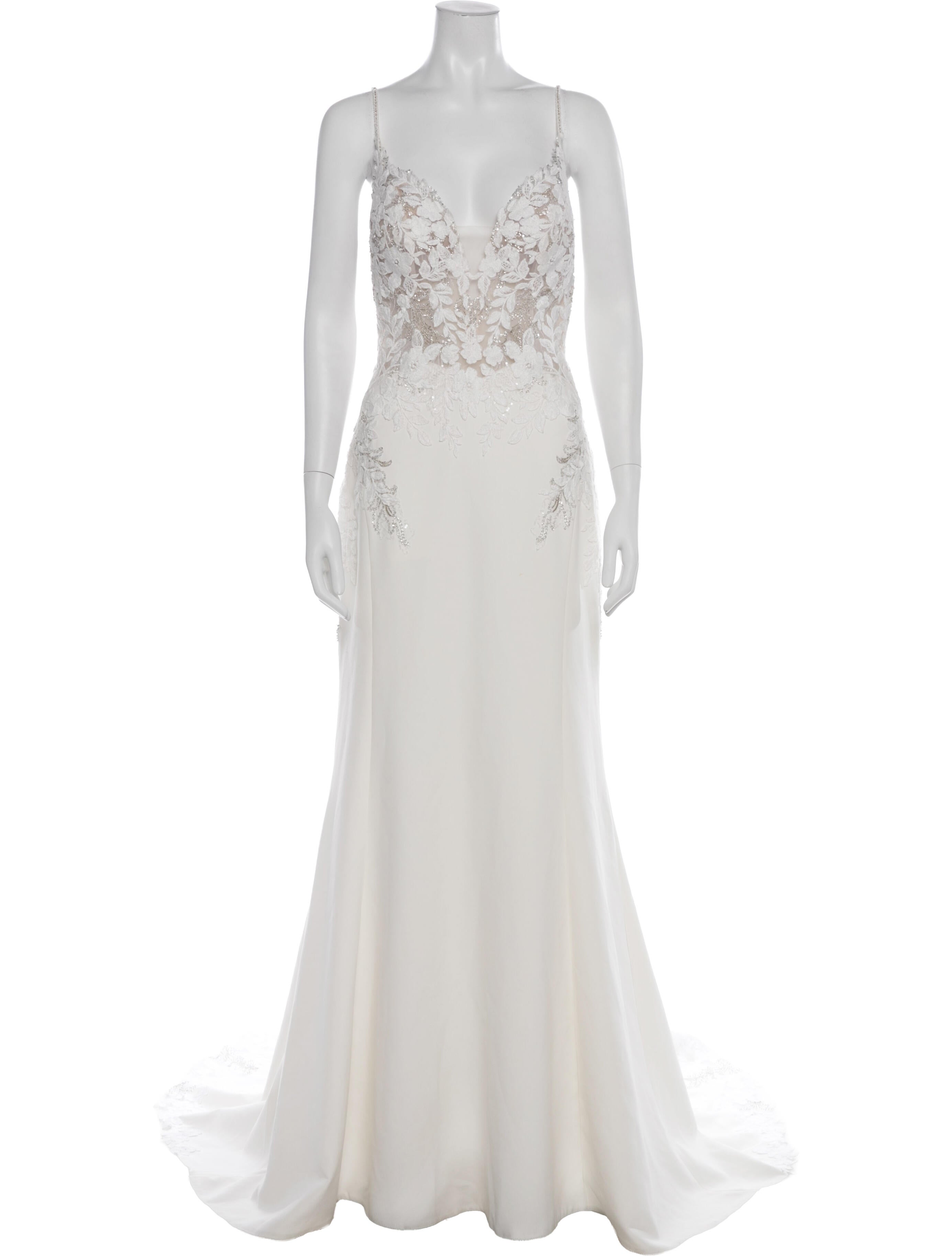 Allure Couture Lace Pattern Long Dress - Grey Dresses, Clothing ...