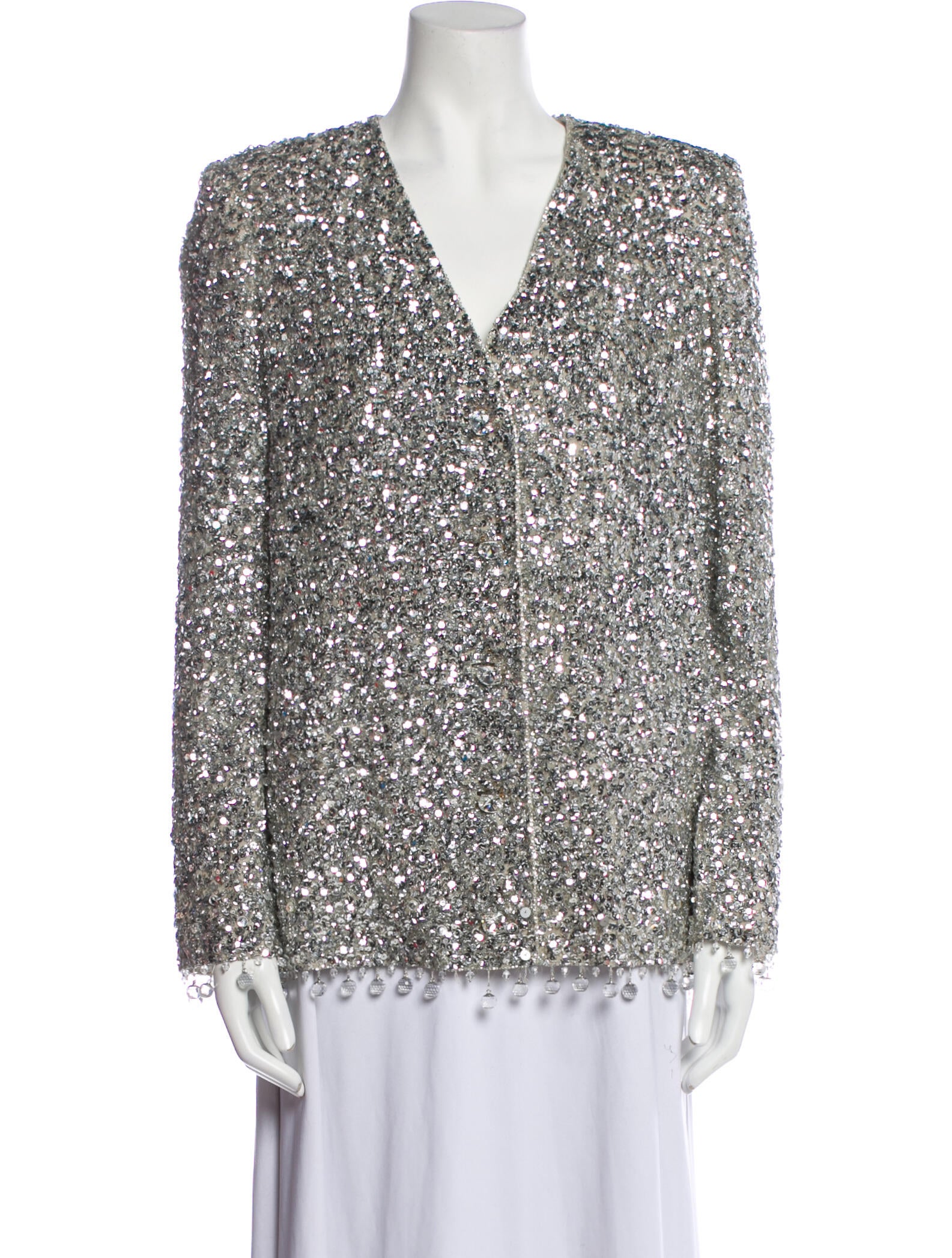 Bill Blass Vintage 1980's Evening Jacket - Silver Jackets, Clothing ...