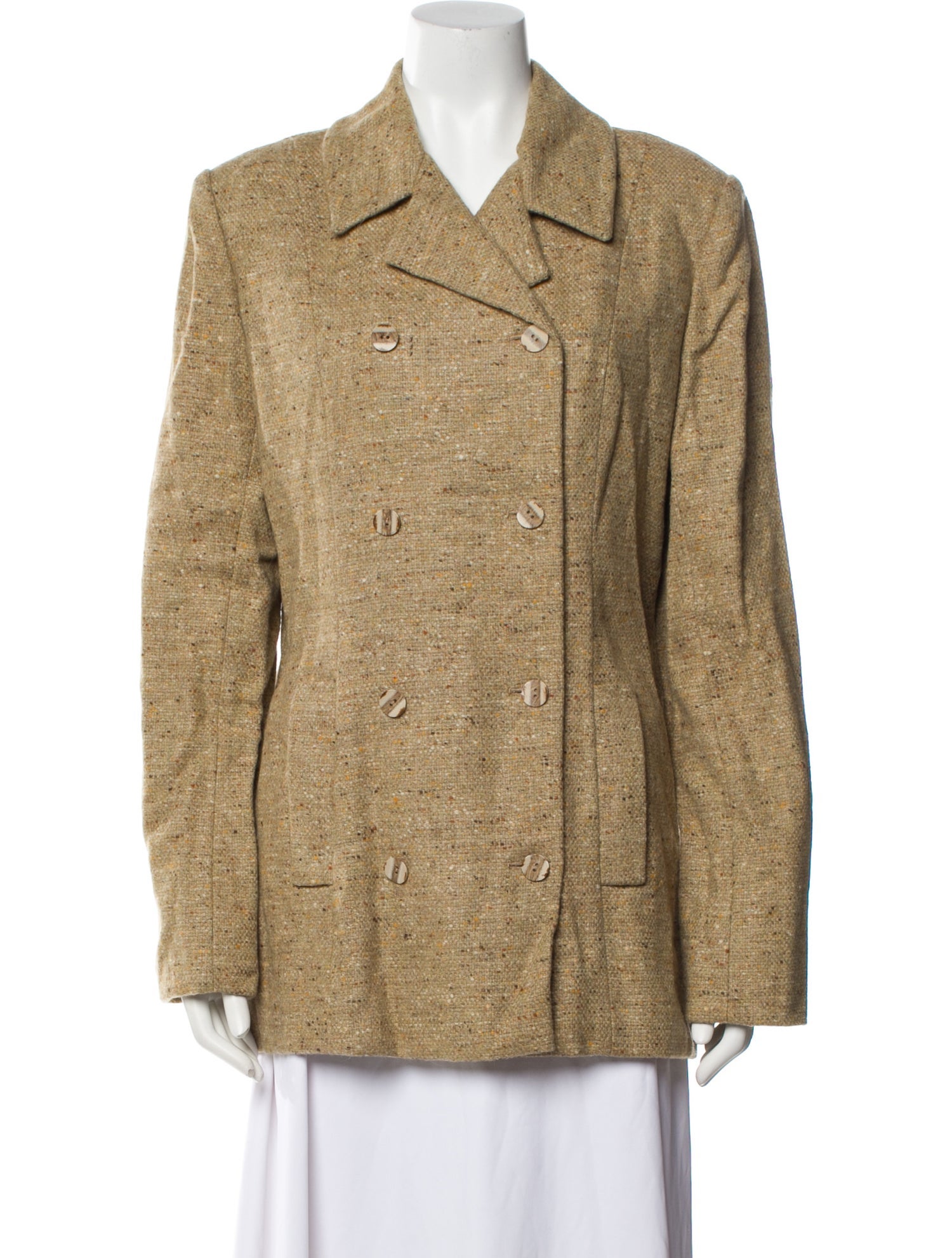 Bill Blass Tweed Pattern Blazer - Neutrals Jackets, Clothing - BIL33340 ...